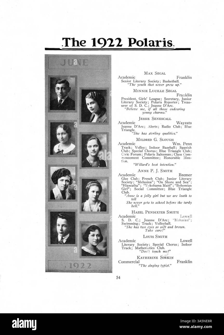 The 1921-1922 'Polaris' yearbook from North High School reflects student life, athletics, and ...