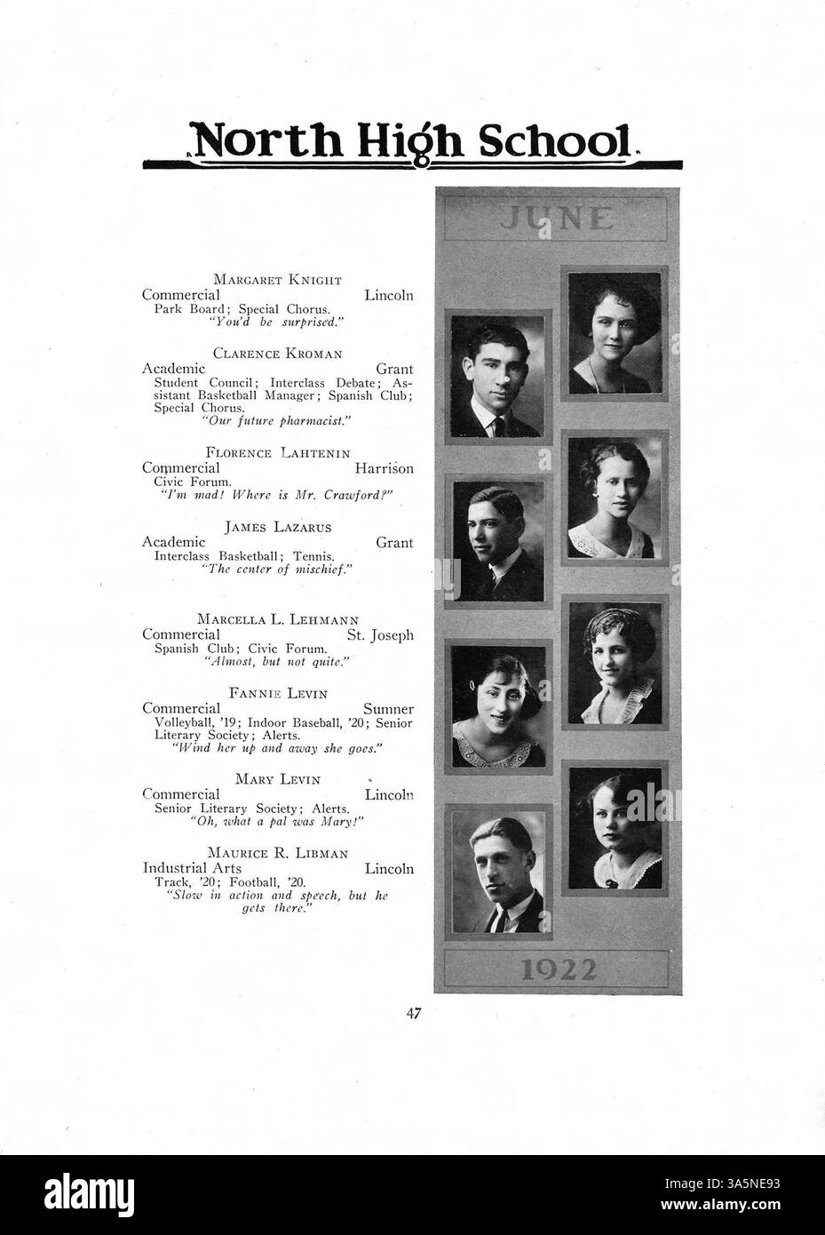 The 1921-1922 'Polaris' yearbook from North High School captures the experiences of students ...