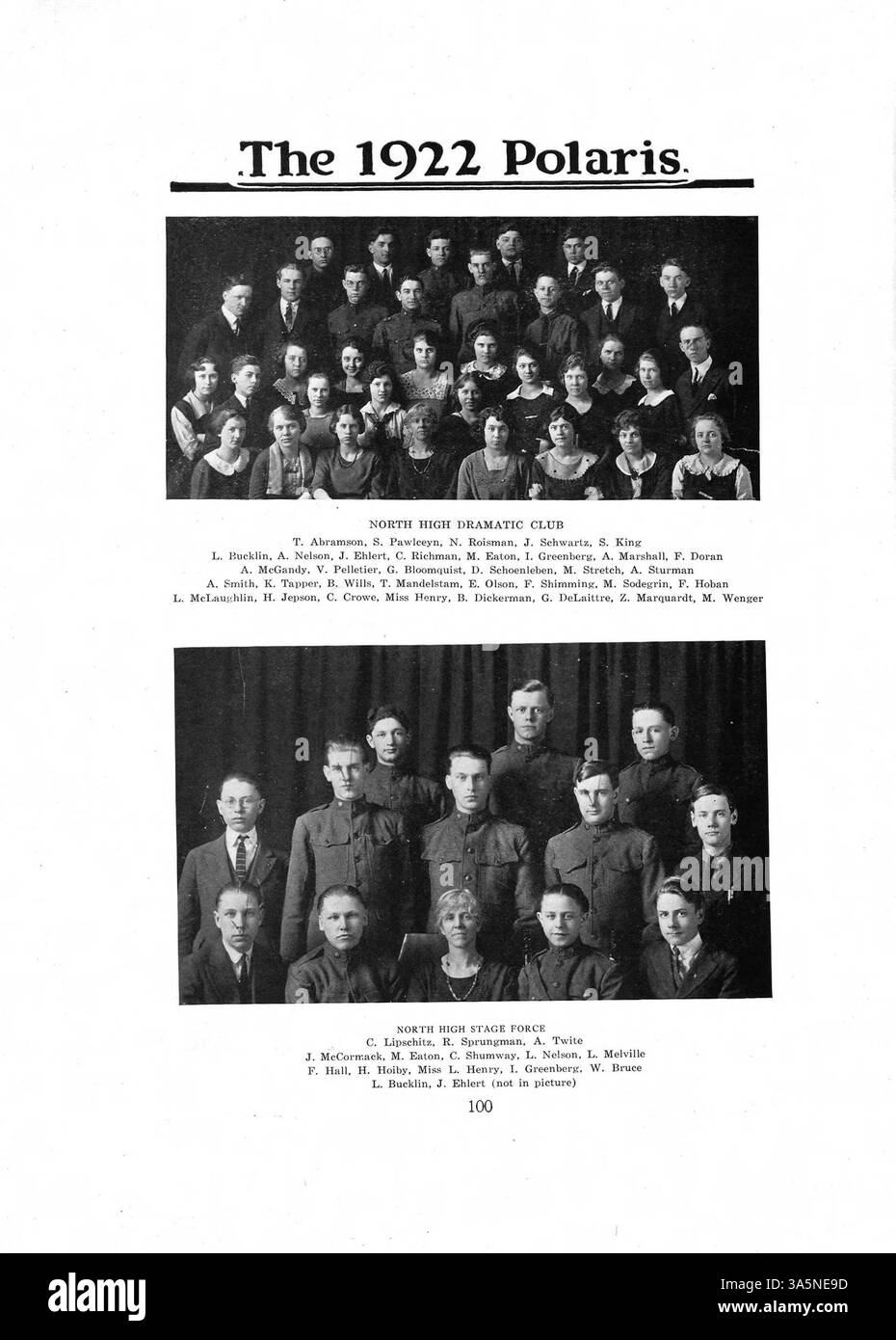 The 1922 Polaris yearbook from North High School documents key academic, athletic, and social ...