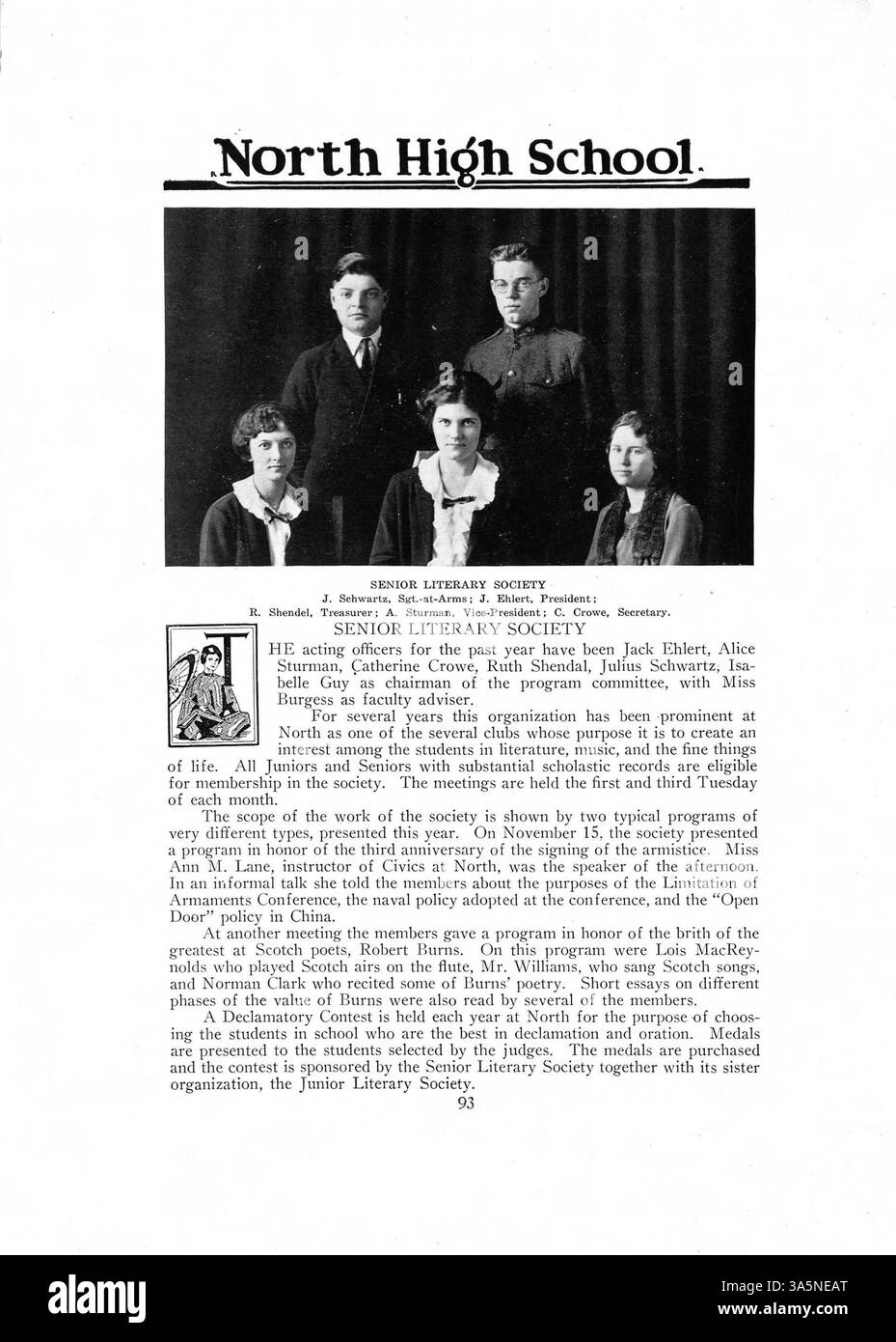 This 1922 yearbook from North High School, titled Polaris, captures the highlights of the 1921 ...