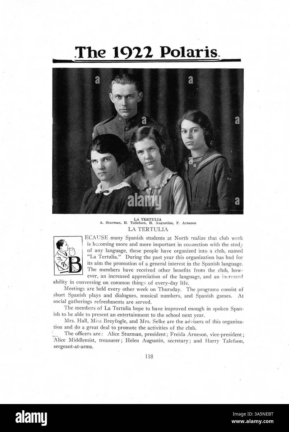 The 1922 Polaris Yearbook from North High School documents the school year of 1921-1922 ...