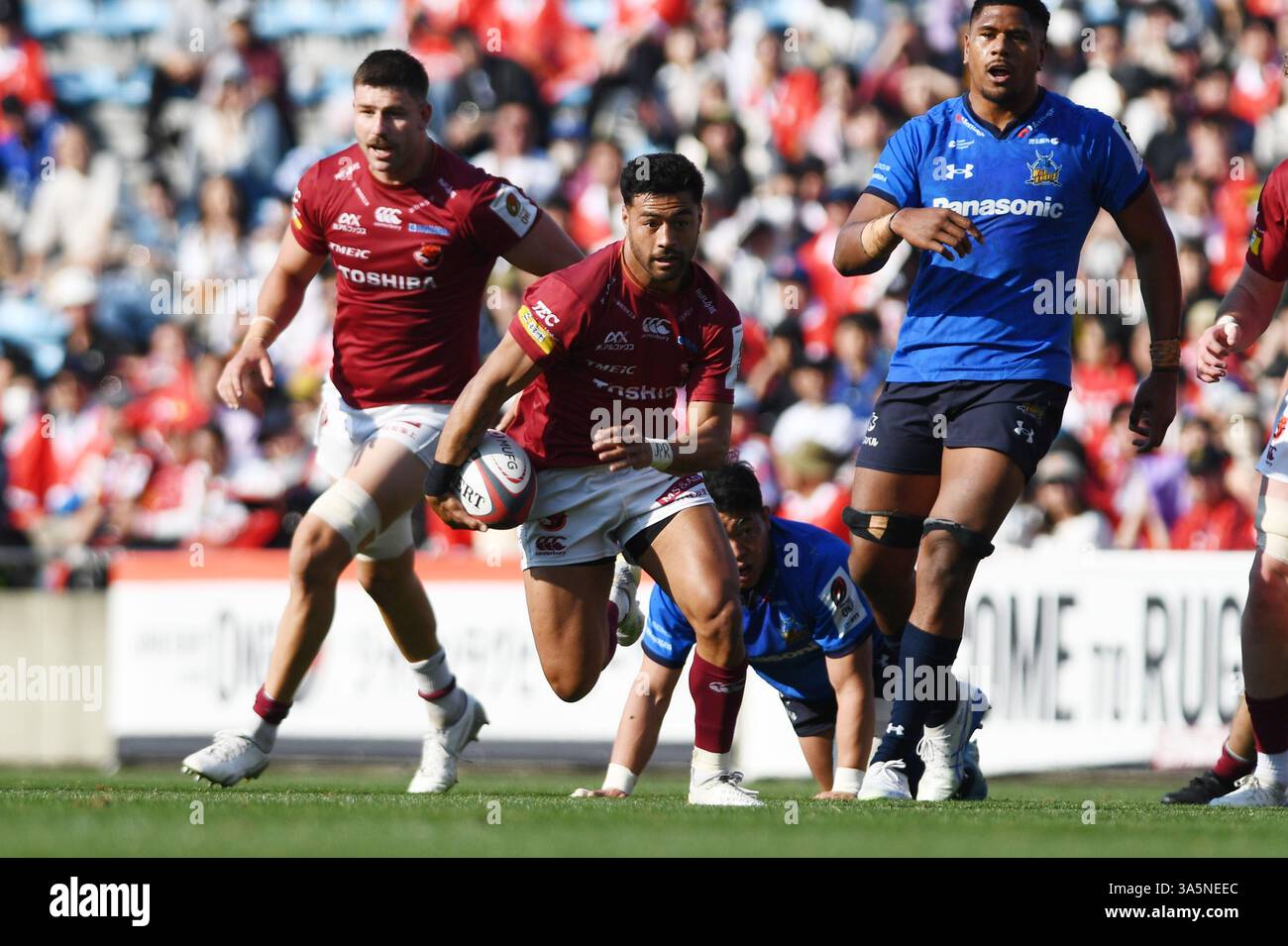 Richie Mounga ( Brave Lupus ), MARCH 21, 2025 - Rugby : Japan Rugby League One 2024-25 match ...
