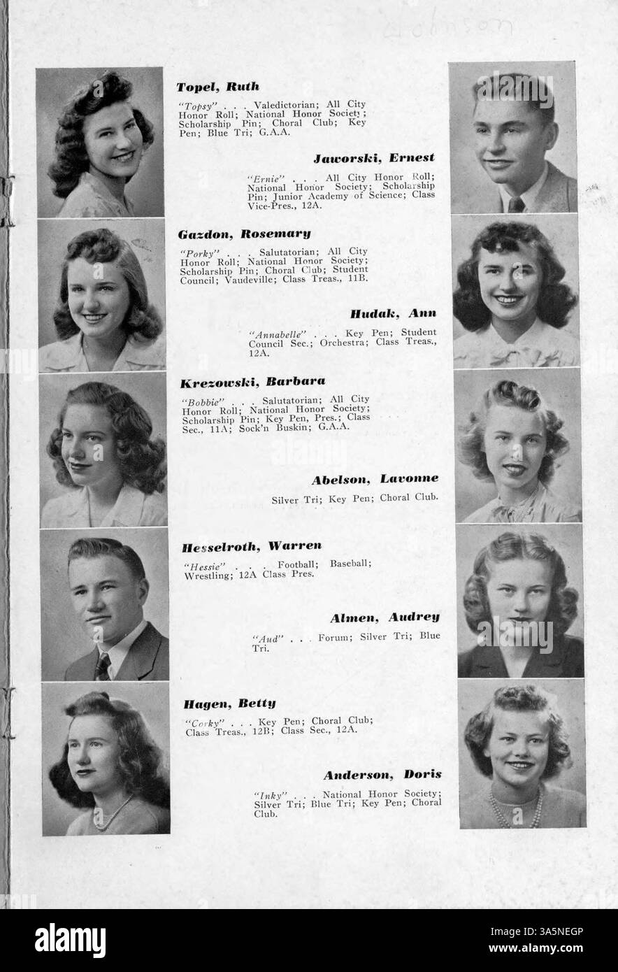 This 1944 yearbook from Edison High School documents the senior class’s ...