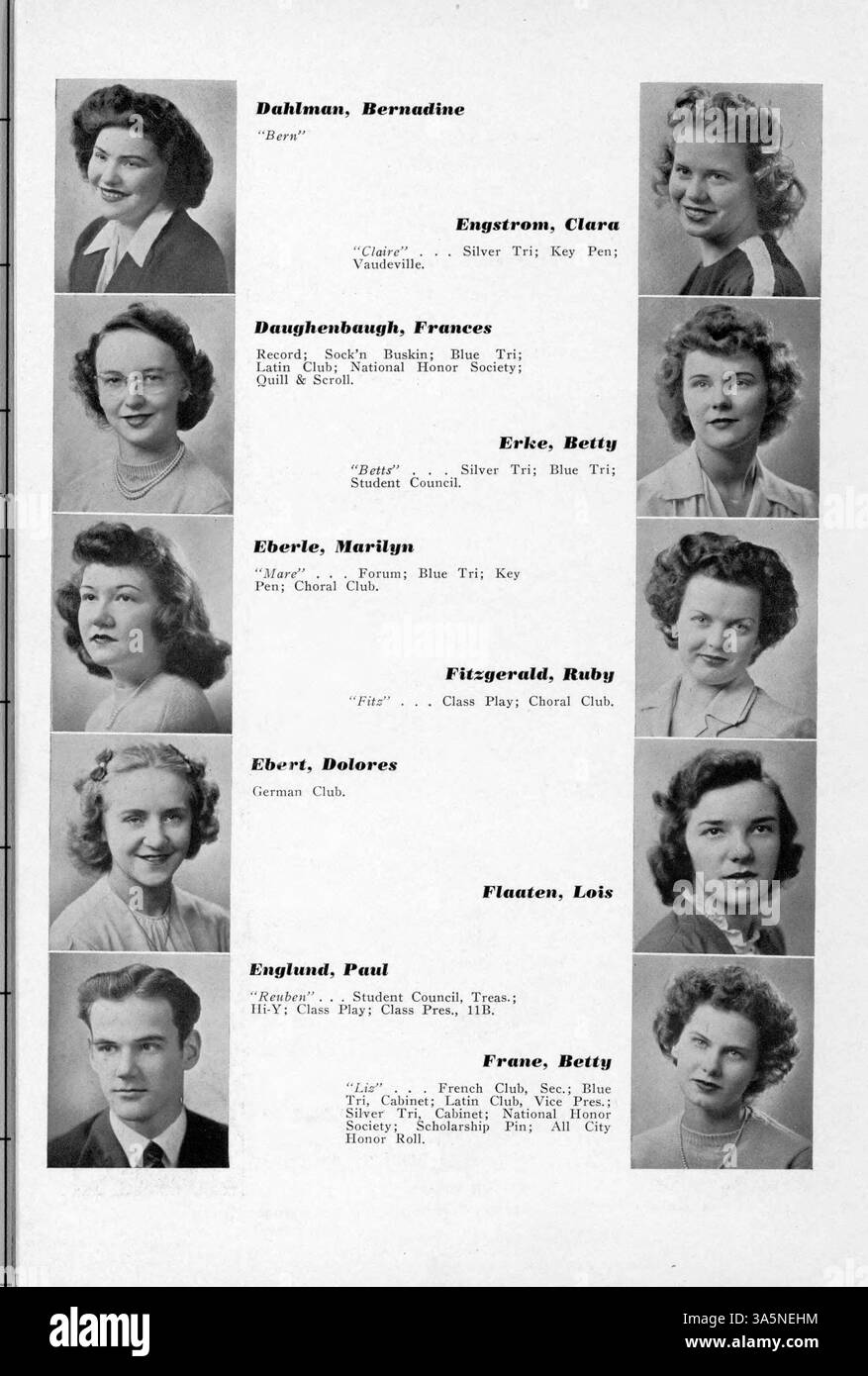 The 1944 Edison Yearbook features the senior class from Edison High ...