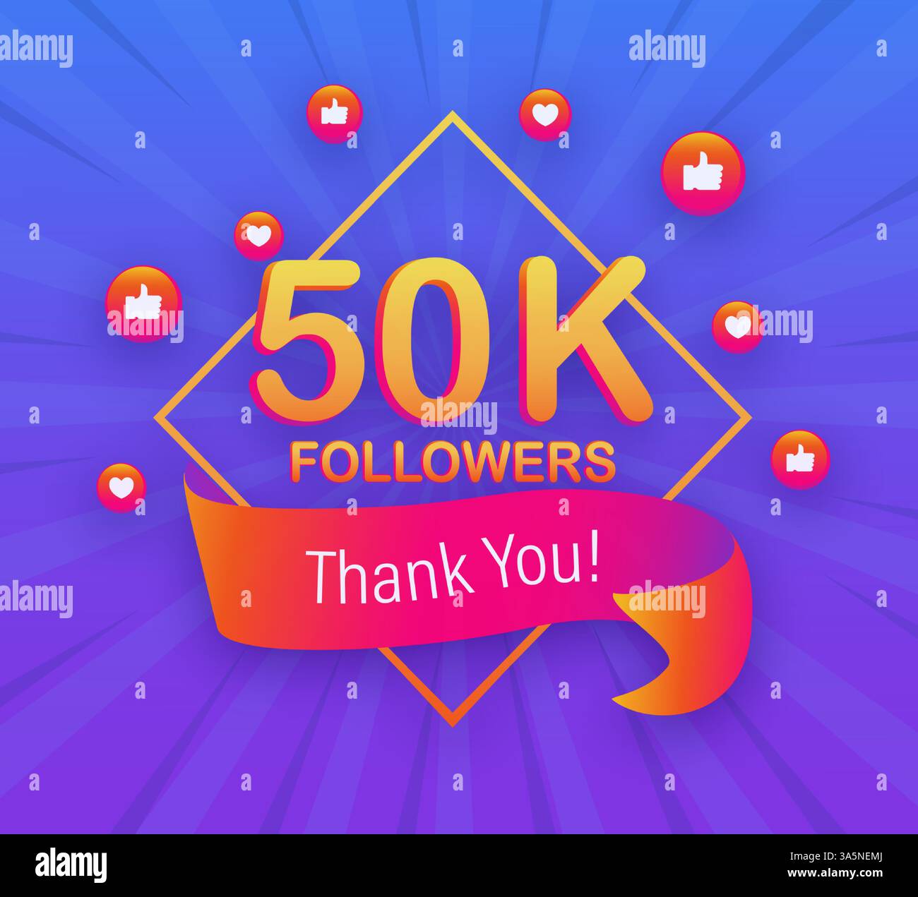 50k followers, Thank You, social sites post. Thank you followers ...