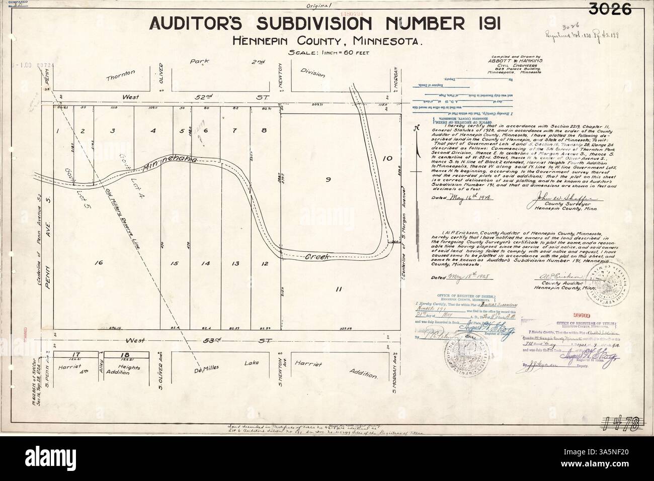 Auditor's Subdivision Number 191 is a designated area within Hennepin ...