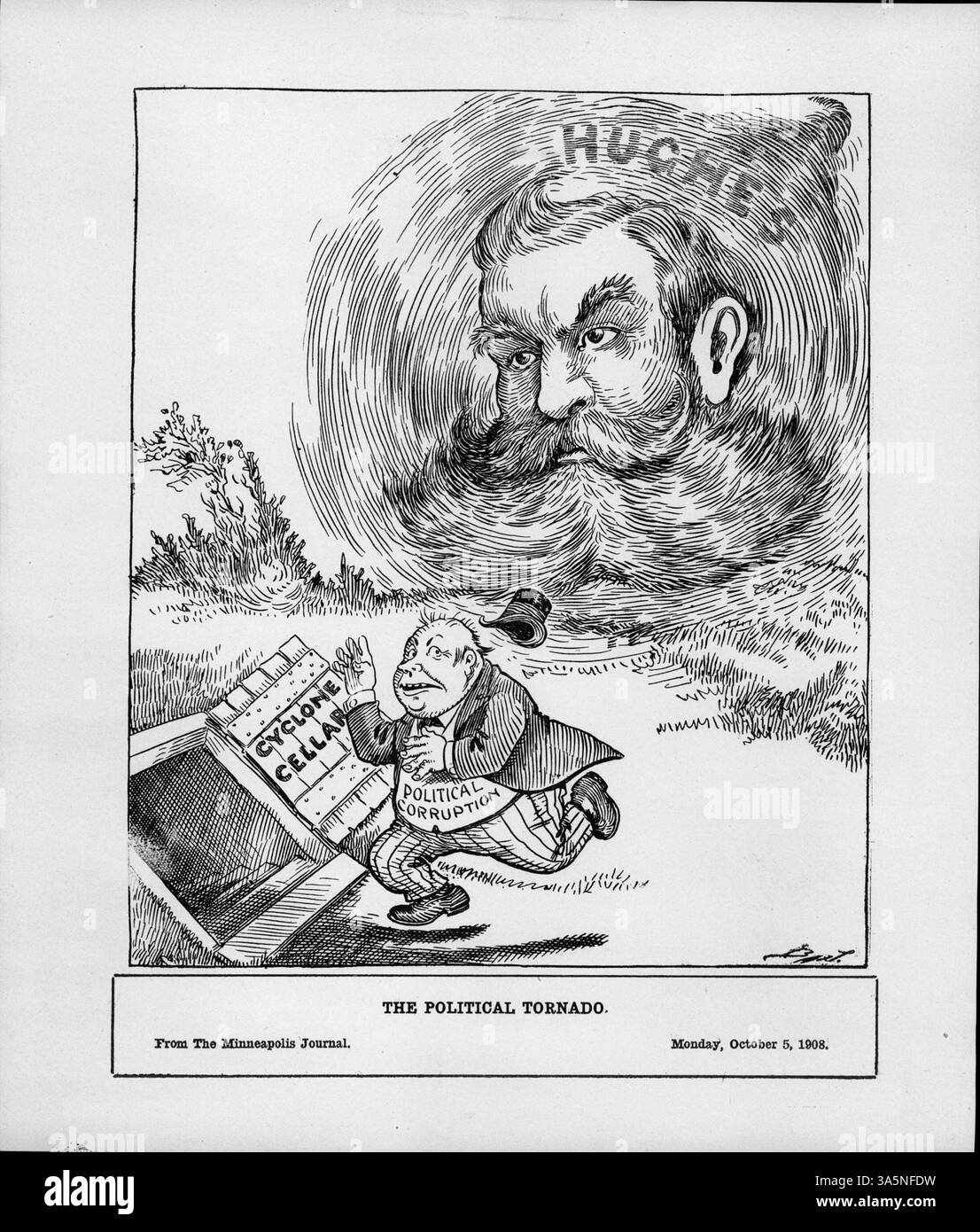 The Political Tornado cartoon by Bartholomew depicts a cyclone chasing ...