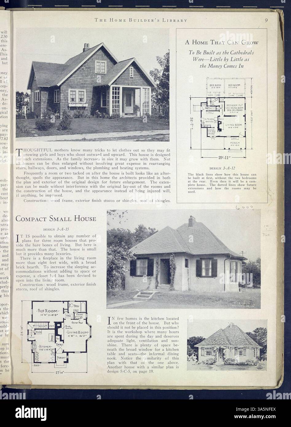 This plan book features 100 bungalow designs from the Architects' Small ...