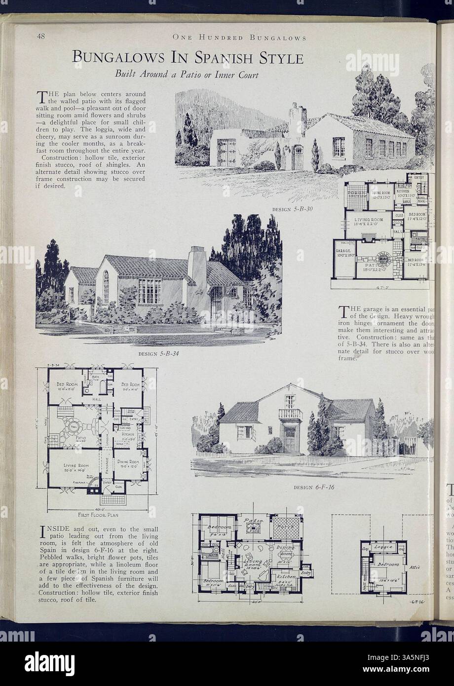 This plan book provides 100 bungalow designs by the architects hi-res ...