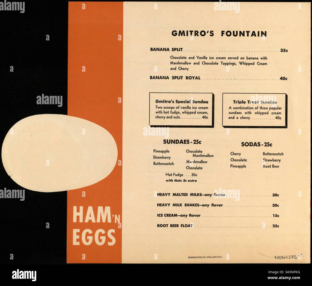 Gmitro's restaurant menu showcases an illustrated bi-fold design with ...