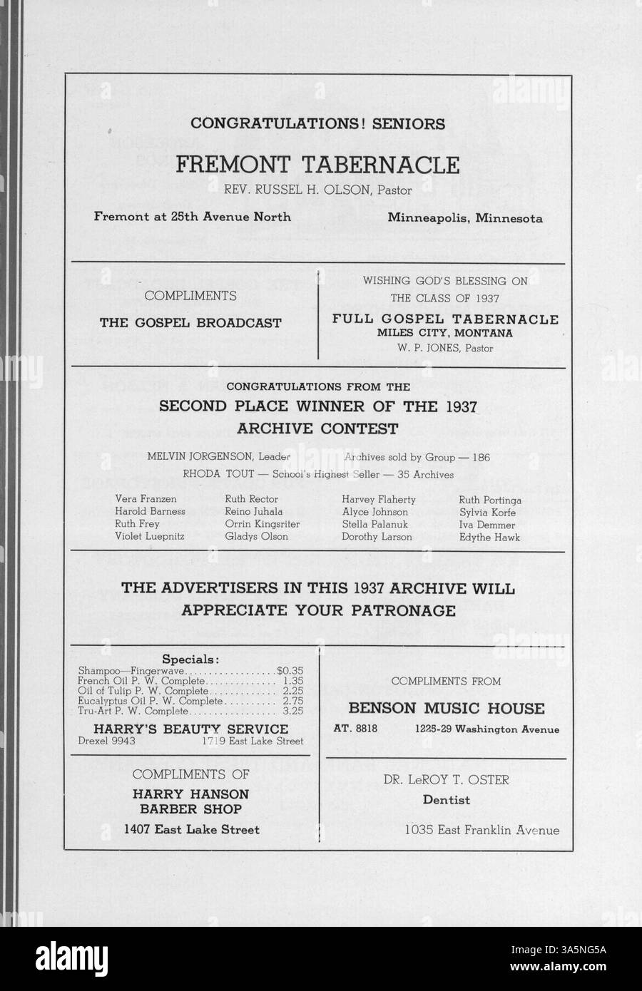 This 1937 yearbook from North Central Bible Institute provides a visual ...