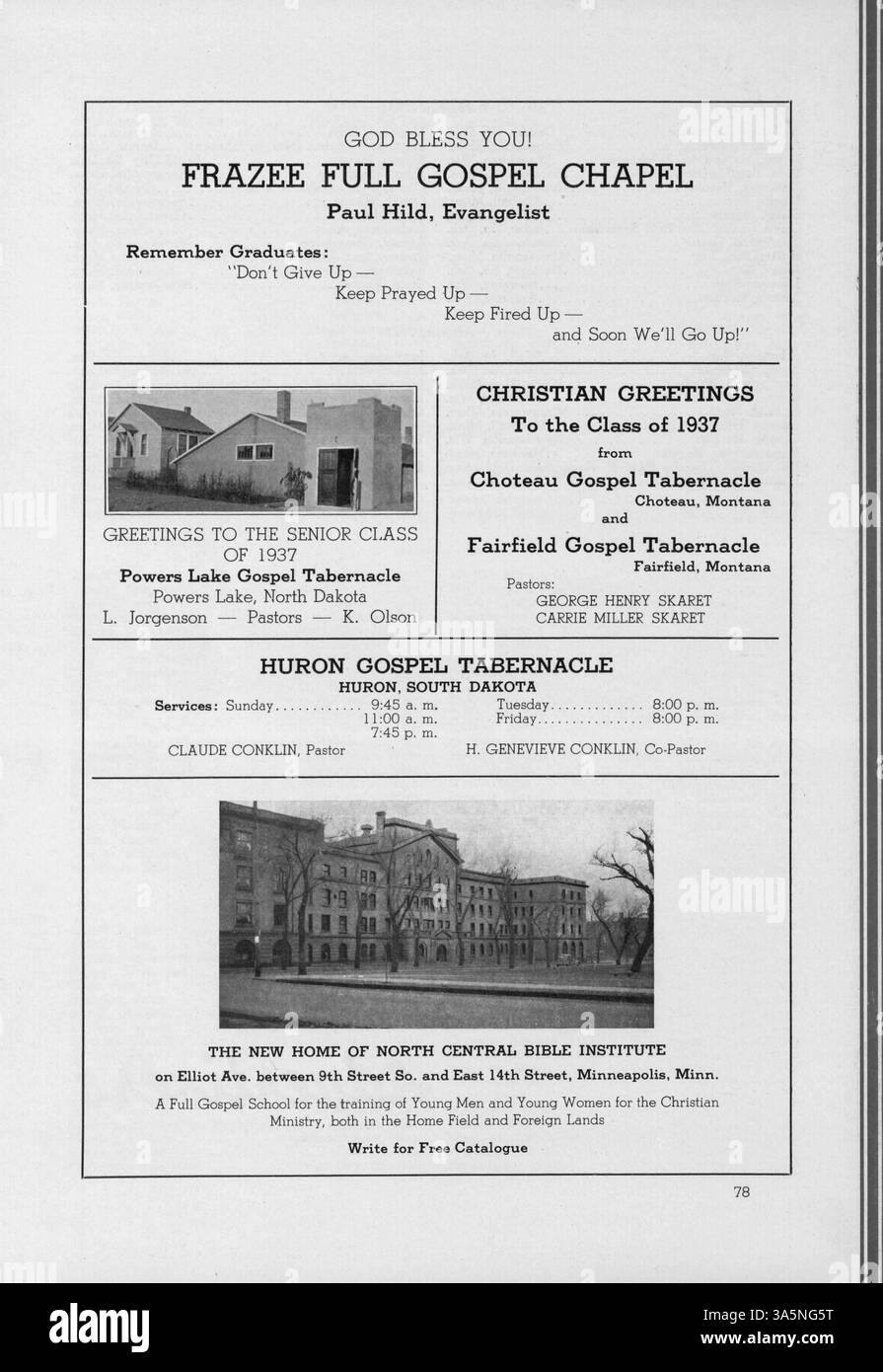 Yearbook from 1937 documents the key events hi-res stock photography ...