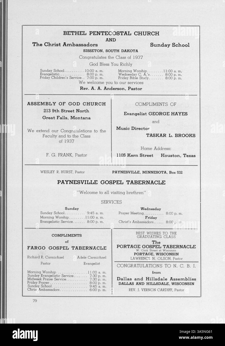 The north central bible institute 1937 yearbook records the 1936 hi-res stock photography and ...