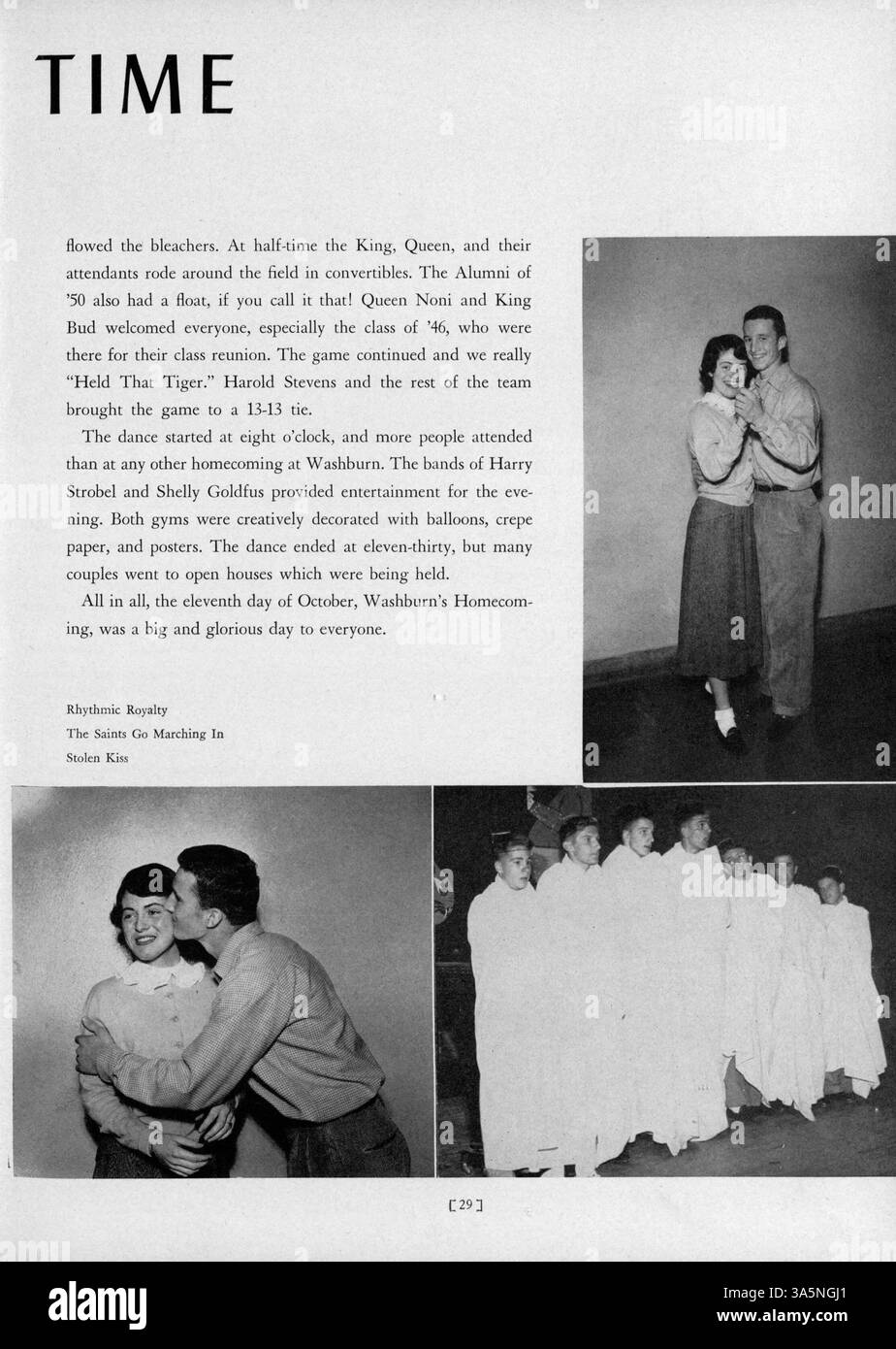 The 1952 Washburn Yearbook, titled 'Wahian,' documents student and ...