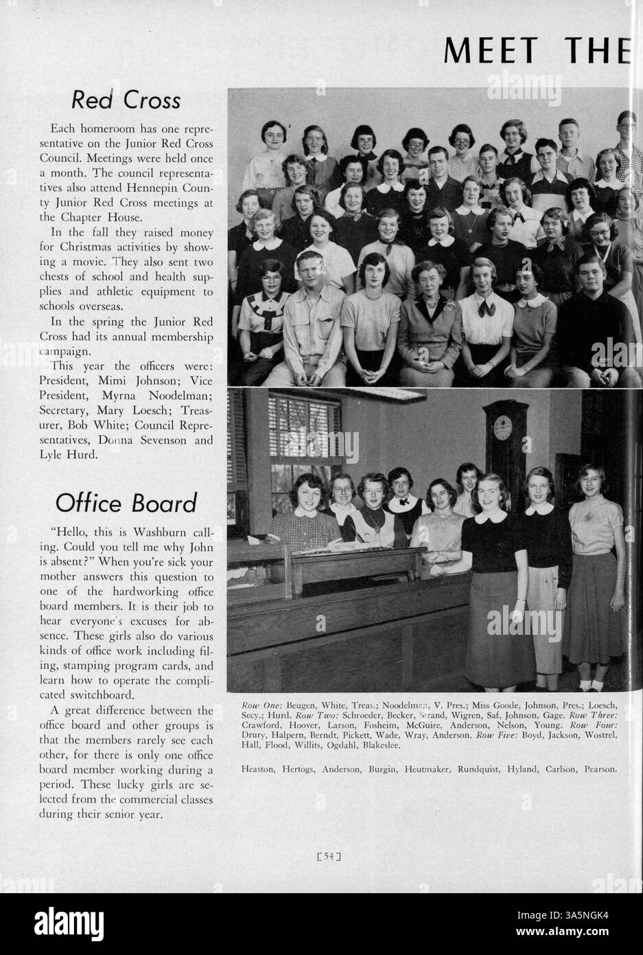 The 1952 edition of the 'Wahian' Yearbook from Washburn High School ...