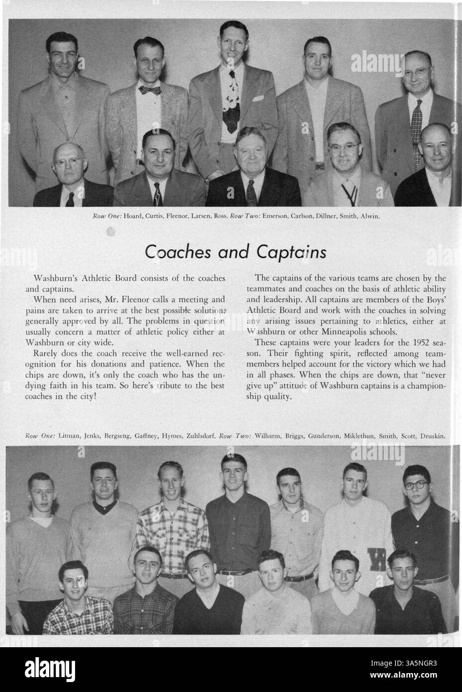 The 1952 'Wahian' Yearbook documents the academic year at Washburn High ...