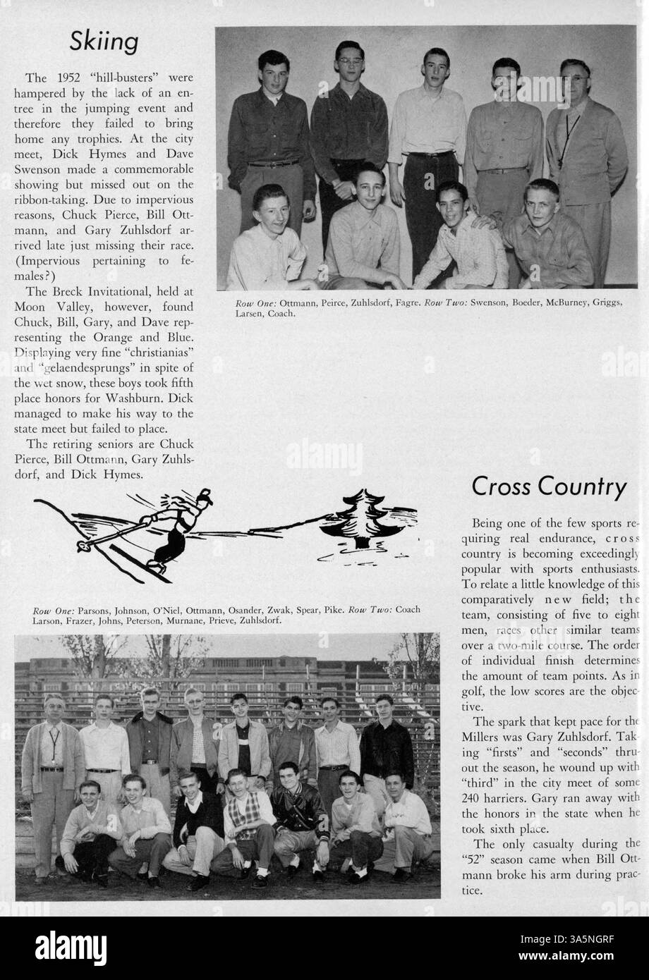 The 1952 'Wahian' Yearbook from Washburn High School showcases the ...