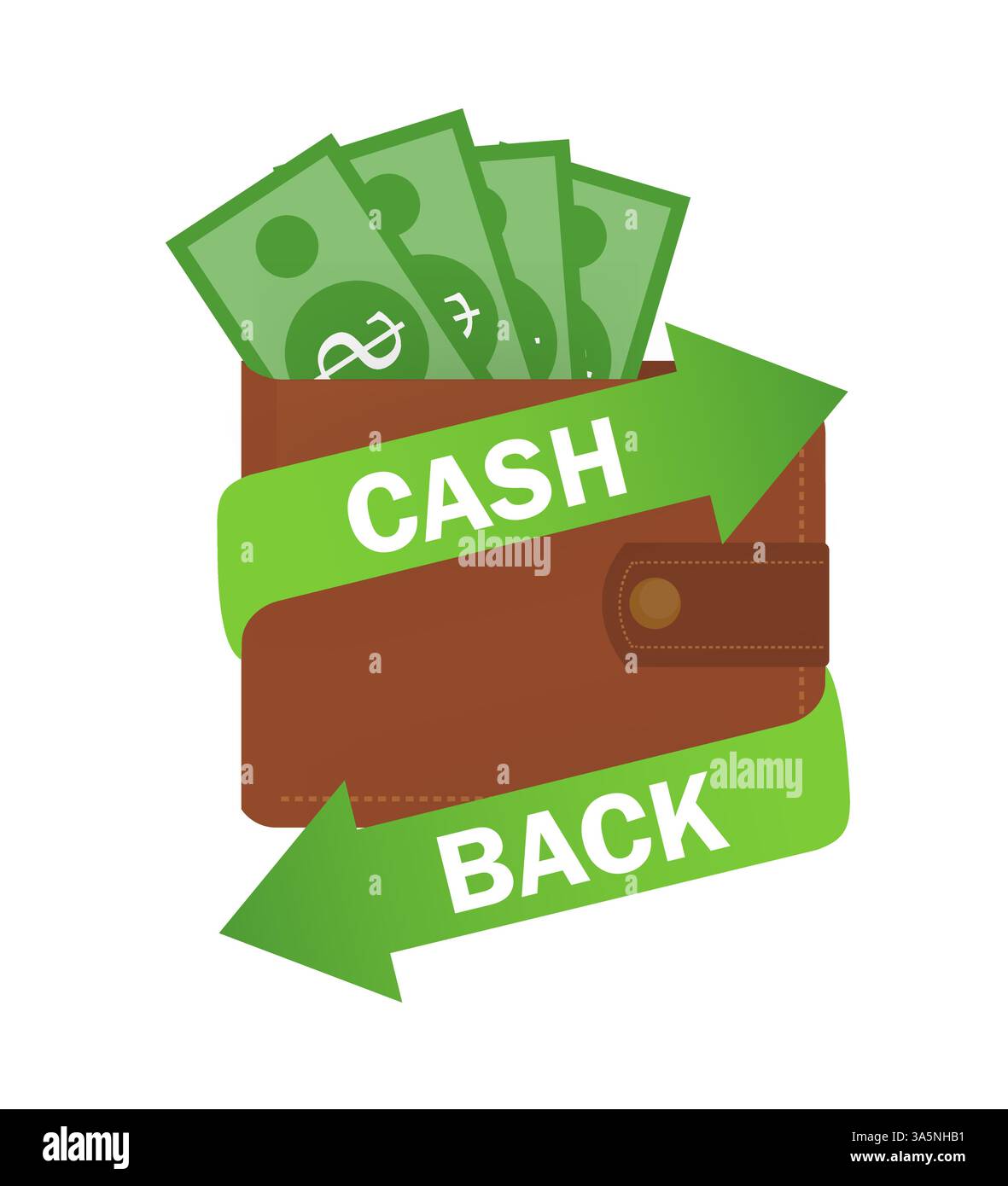 Ribbon with cashback. Symbol, logo illustration. Concept design. Dollar ...