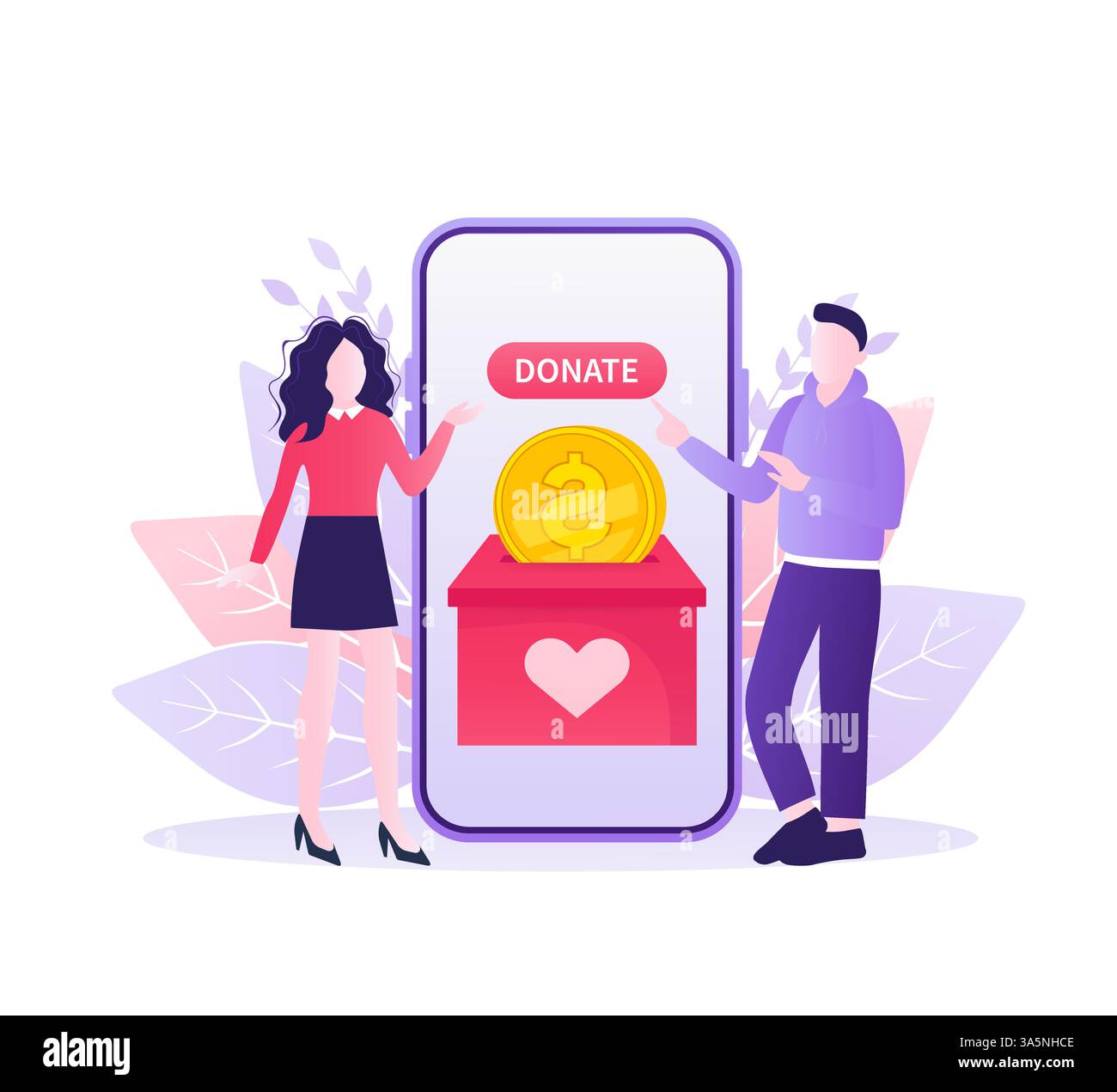 Global online charity icon Stock Vector Images - Alamy