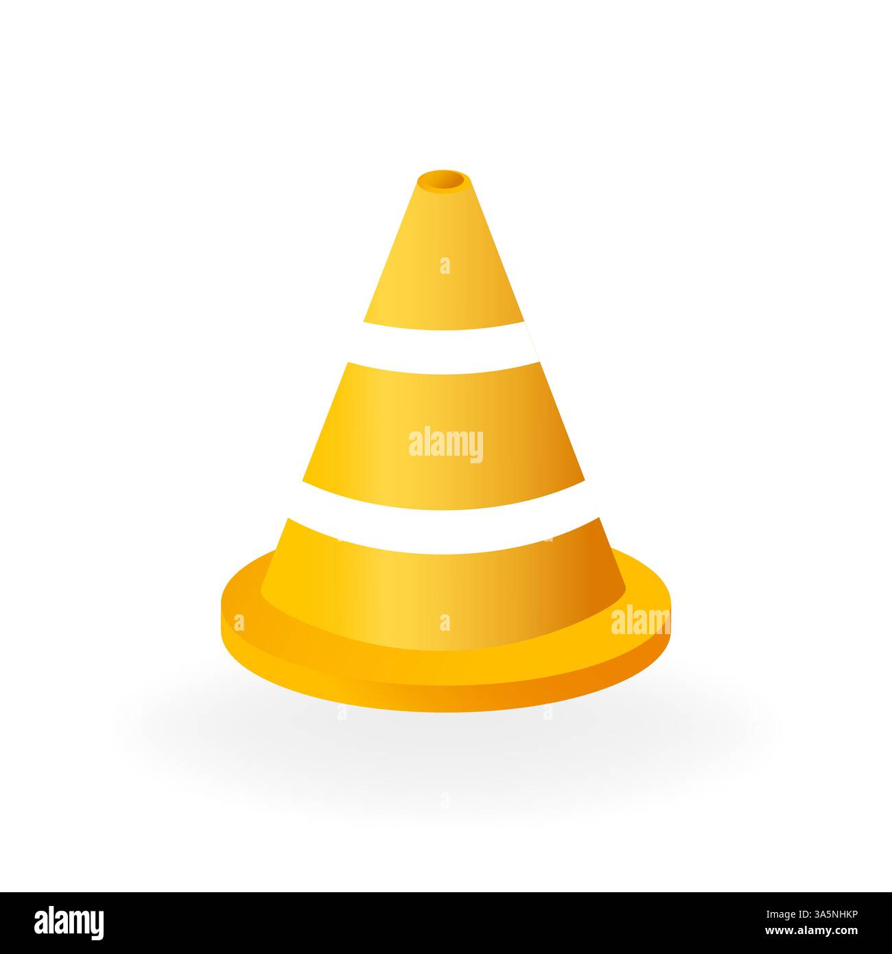 Construction cone isolated on white background. Illustration for site ...