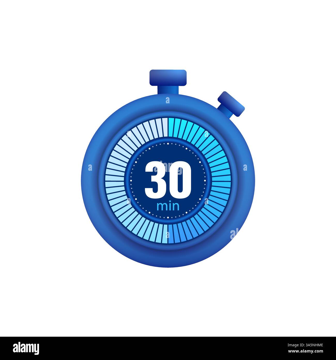 Icon of a timer with 30 minutes on the white background. Vector ...