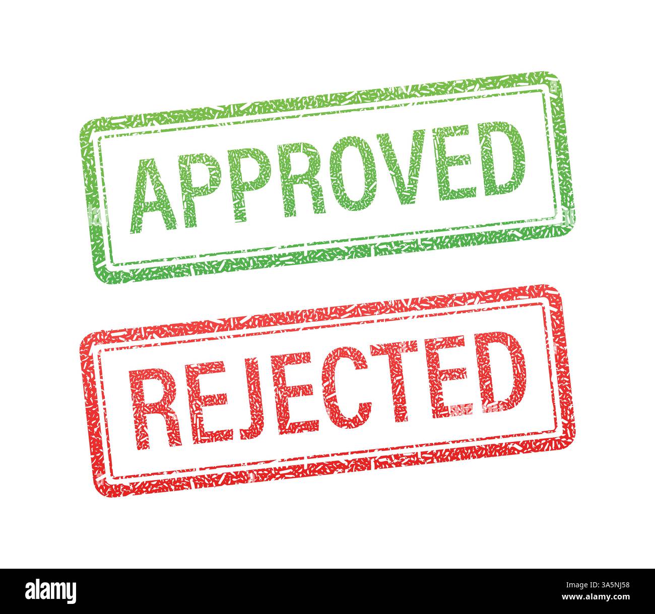 Abstract button with red approved and rejected stamp. Check mark icon Stock Vector Image & Art ...