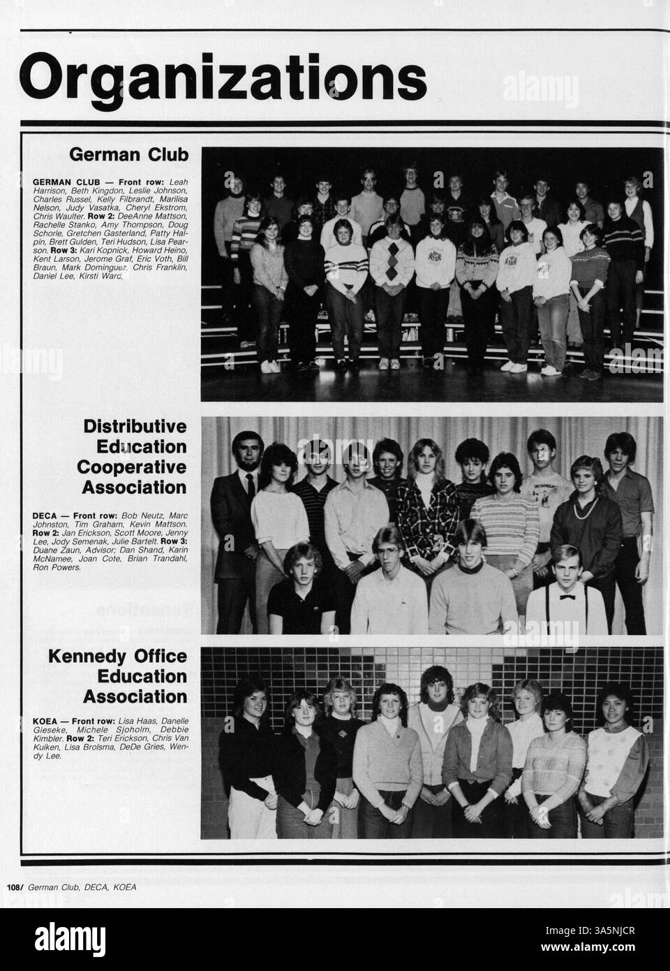 The 1984 Kennedy High yearbook features student and teacher profiles ...