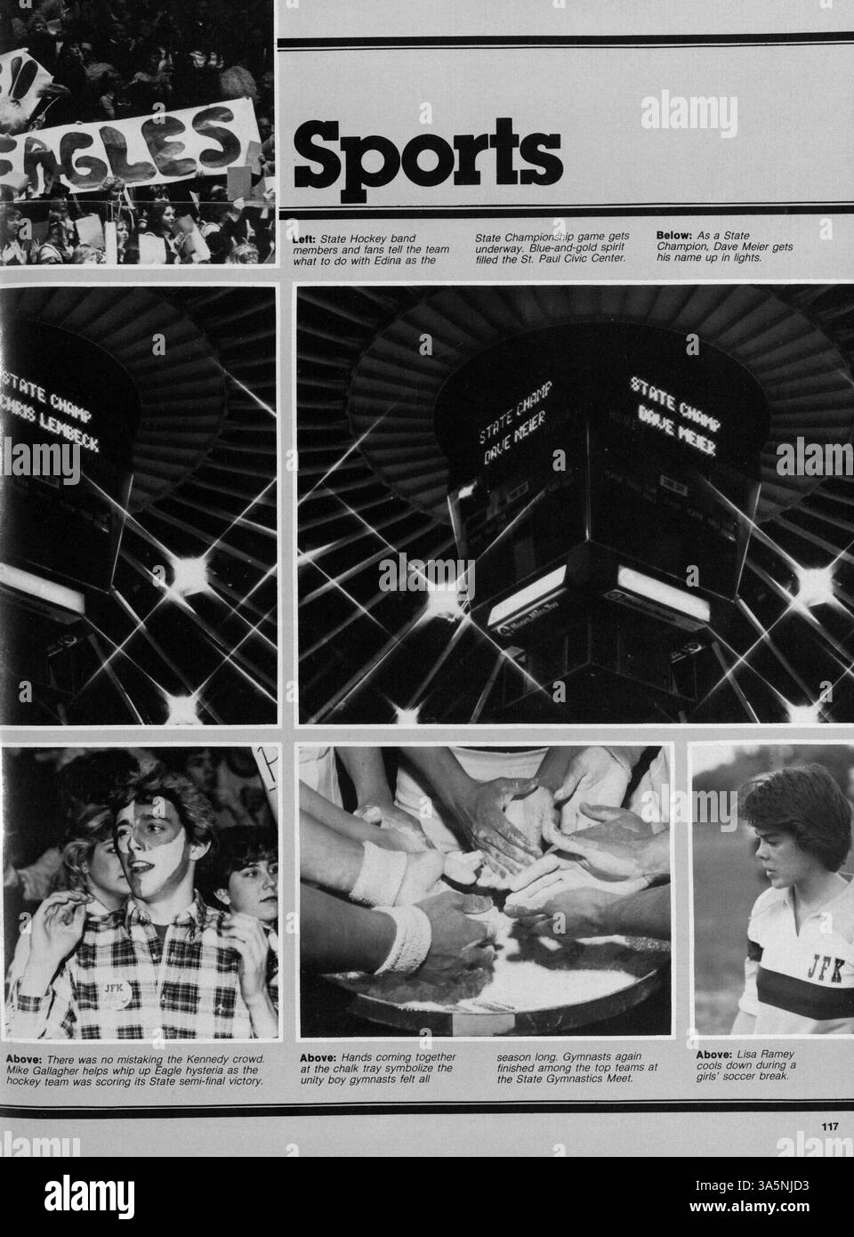 The 1984 Kennedy High yearbook features profiles of students and ...