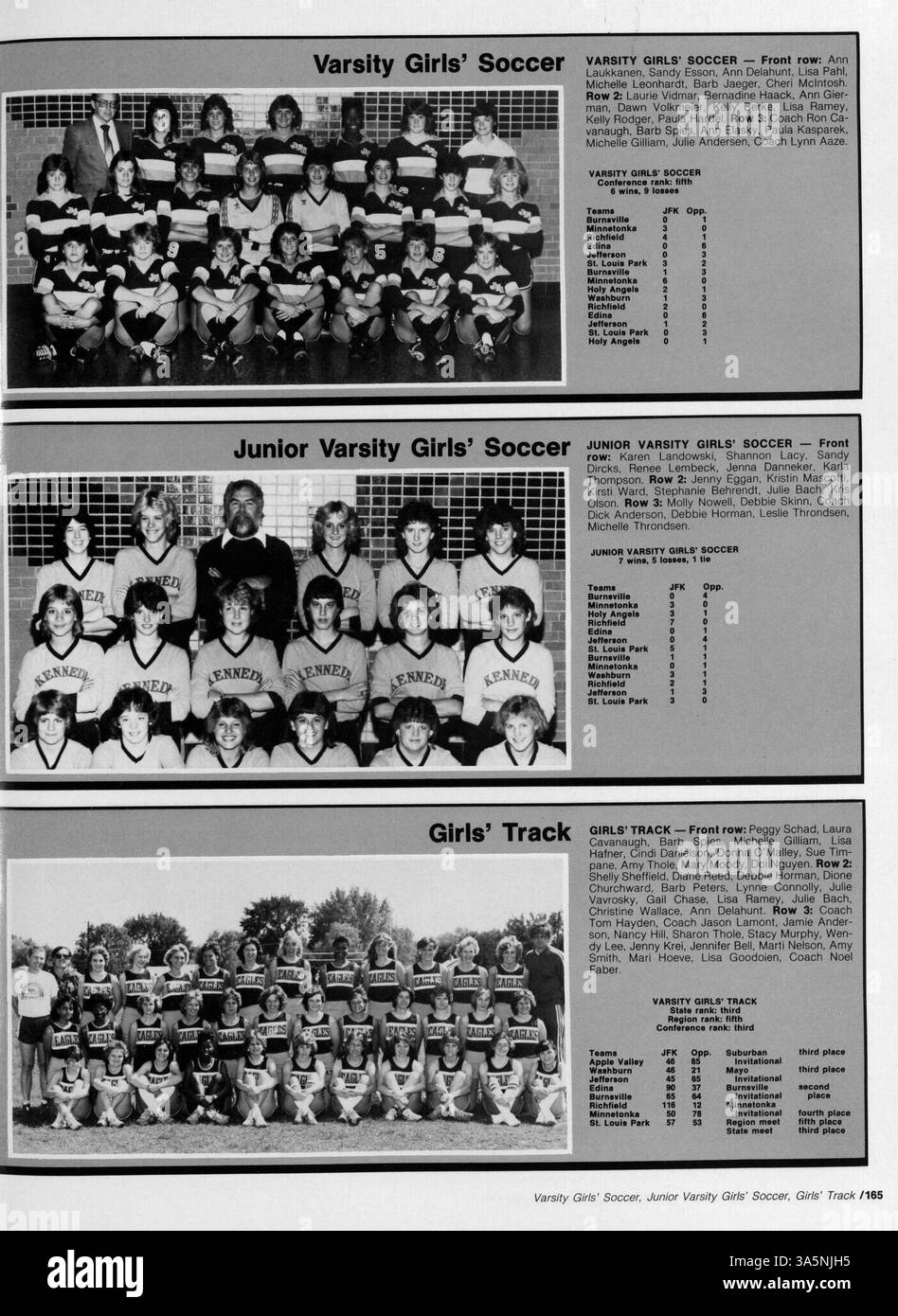 This yearbook highlights the achievements of kennedy high school hi-res stock photography and ...