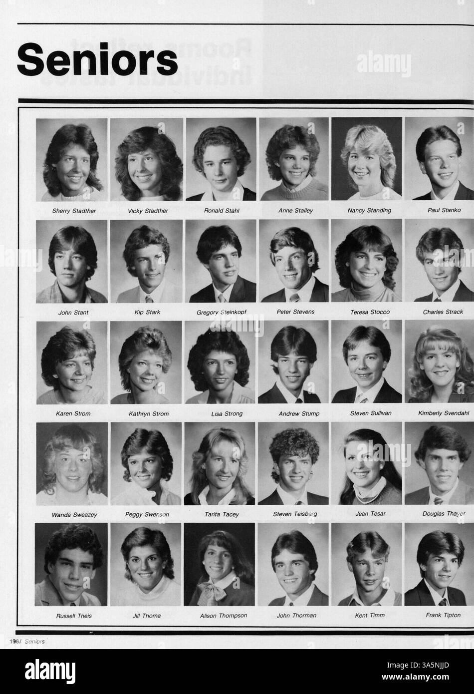 The 1984 edition of the kennedy high school yearbook hi-res stock ...