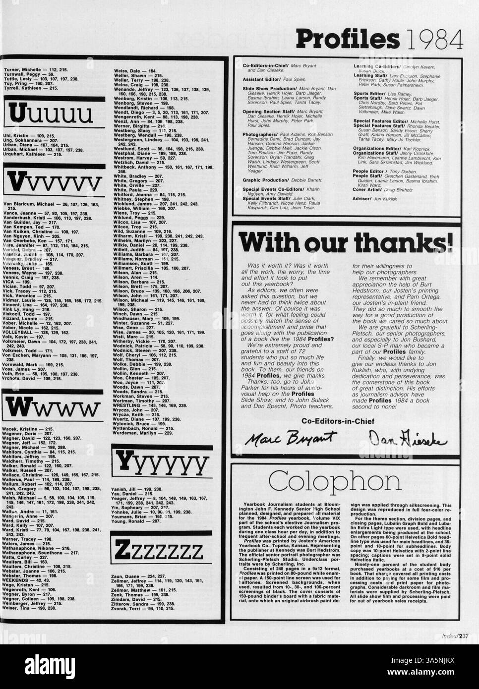 This 1984 yearbook preserves the memories of kennedy highs acad hi-res ...