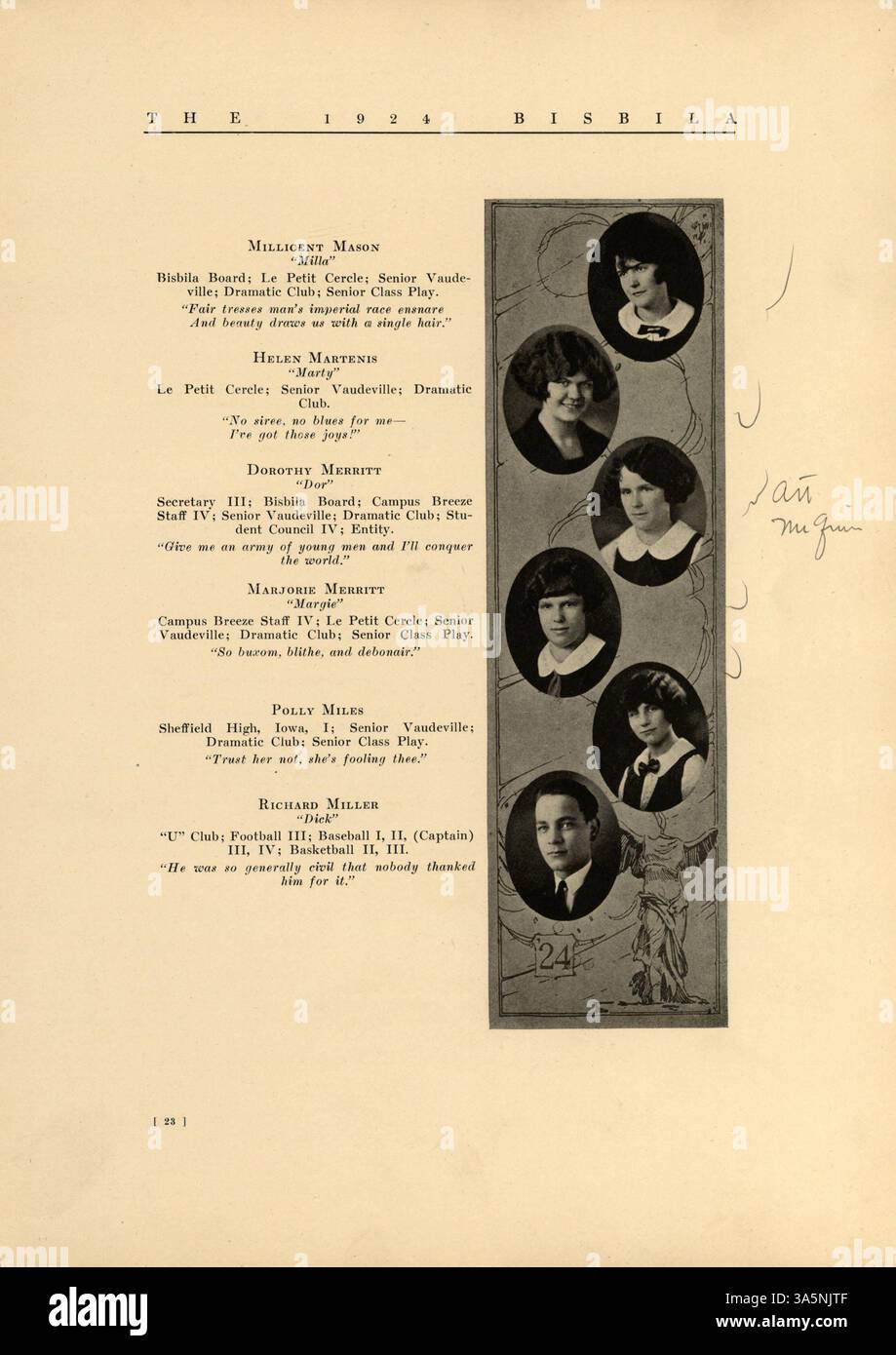 This 1924 high school yearbook from University High features students ...