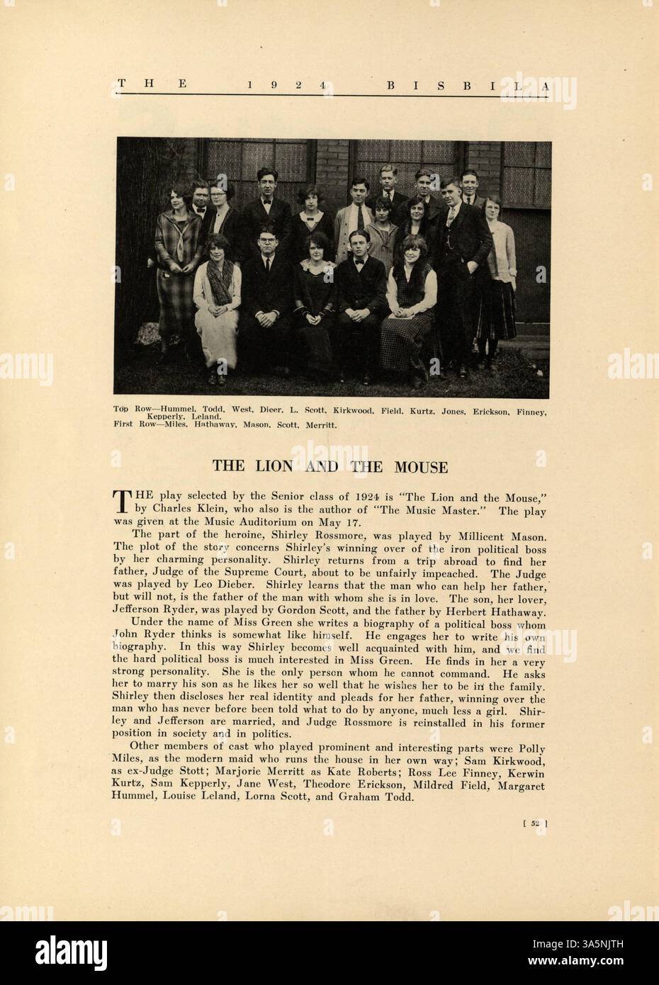 The Bisbila 1924 yearbook from University High School offers a record ...