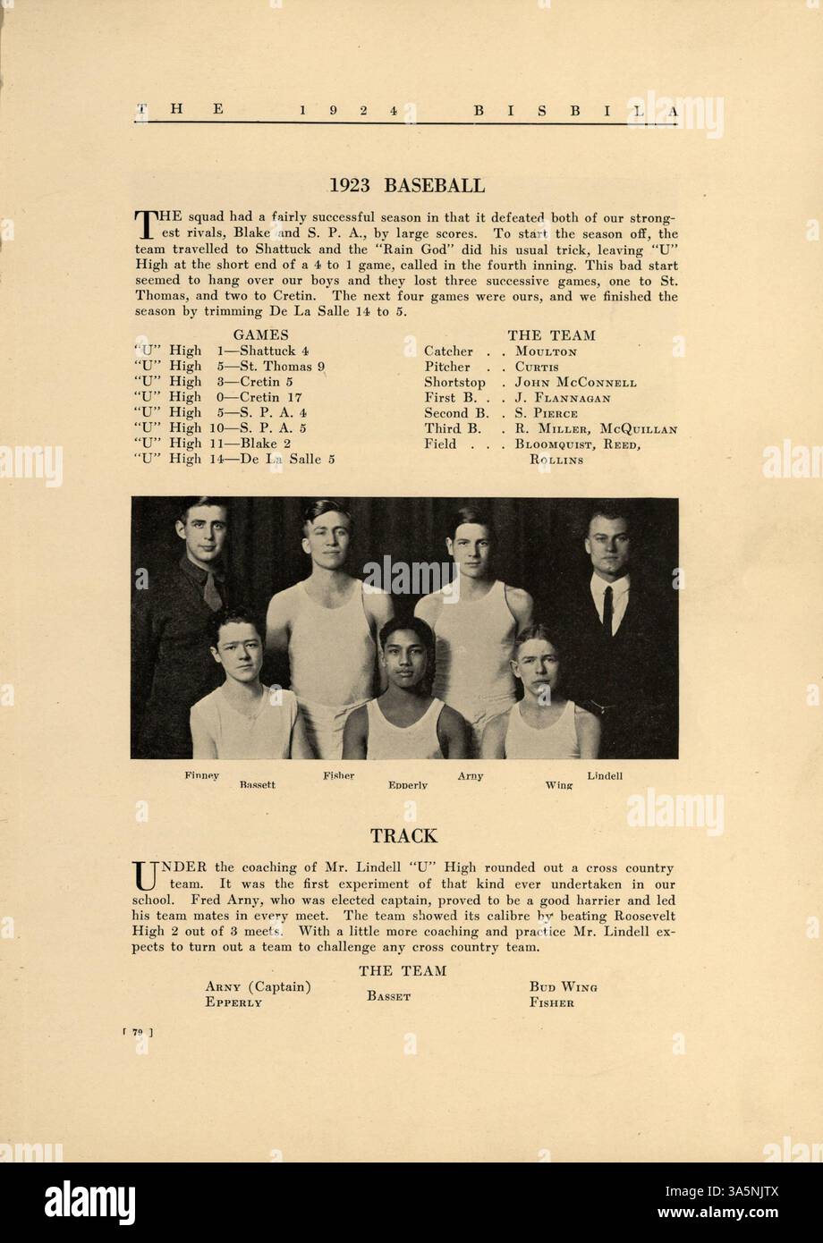 This 1924 edition of Bisbila, the University High Yearbook, features student and faculty ...