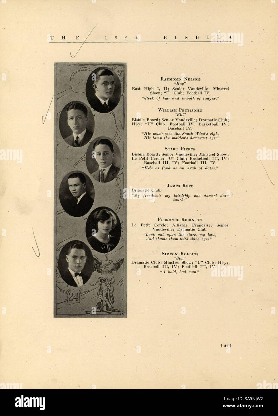 The 1924 bisbila yearbook from university high school captures m hi-res stock photography and ...
