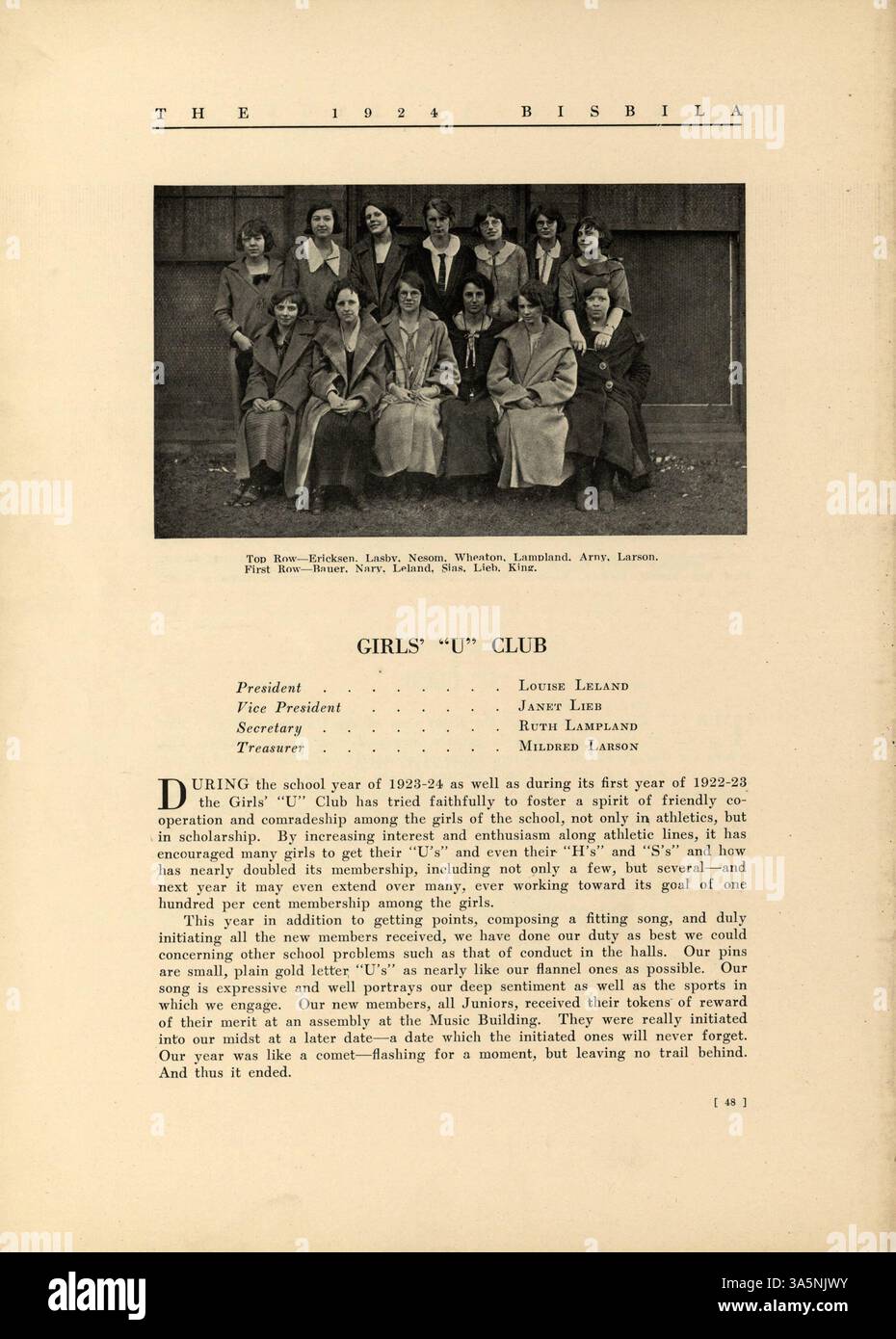 The Bisbila 1924 yearbook from University High School records the student body, faculty ...