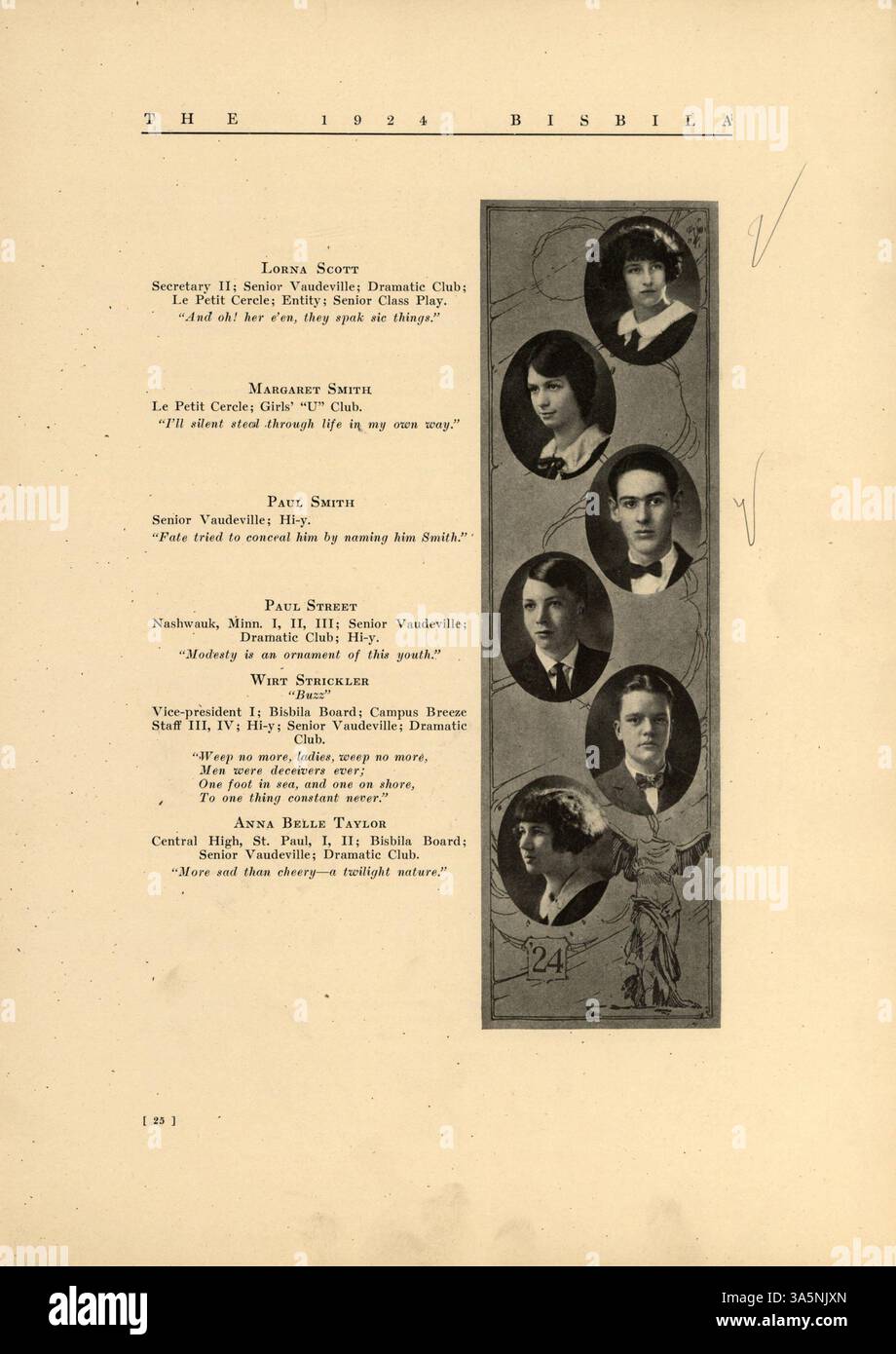 This 1924 yearbook, Bisbila, from University High School documents a range of school activities ...
