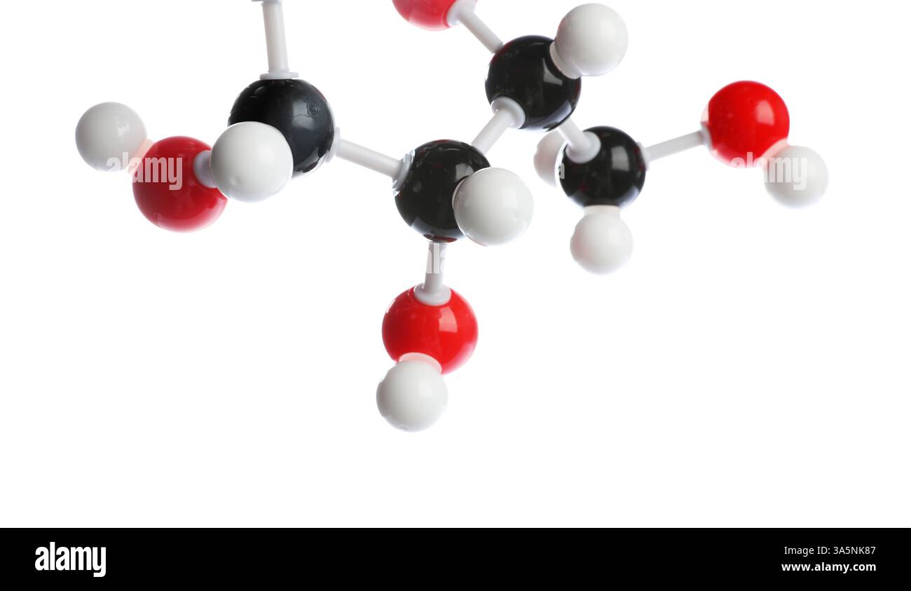 Molecule of glucose isolated on white. Chemical model Stock Photo - Alamy