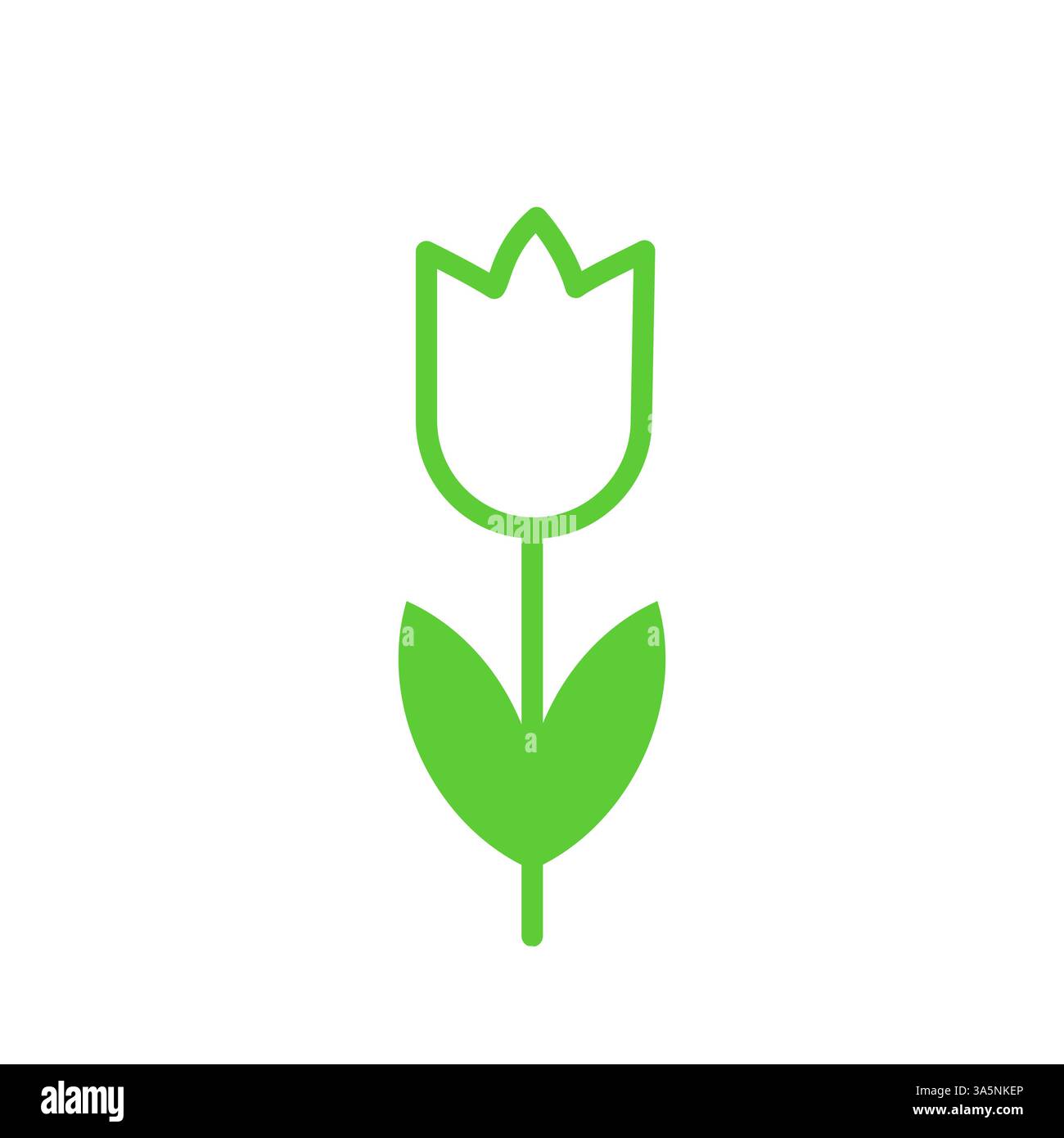 Spring flower icon, Tulip, Isolated on white background Stock Vector ...