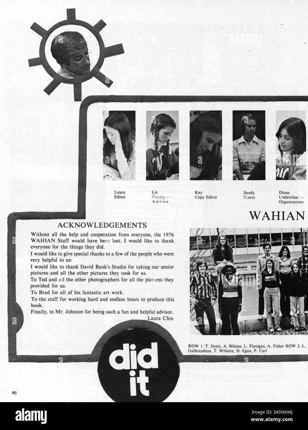 The 1976 washburn yearbook documents student life hi-res stock ...