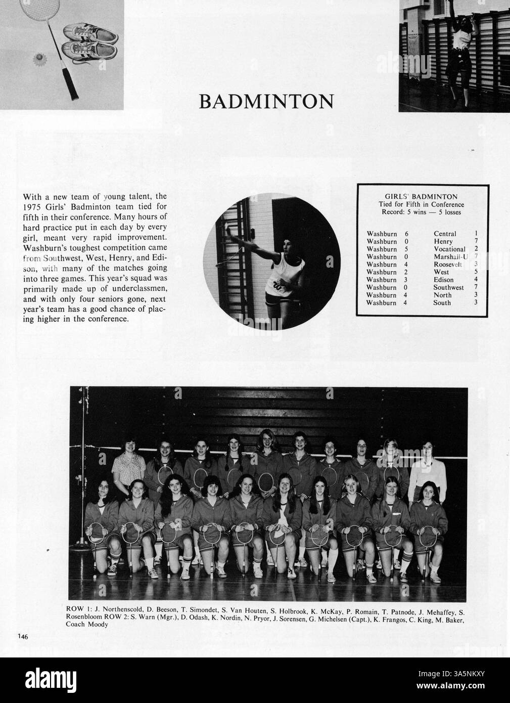 Documenting events from the 1975 1976 school year hi-res stock ...