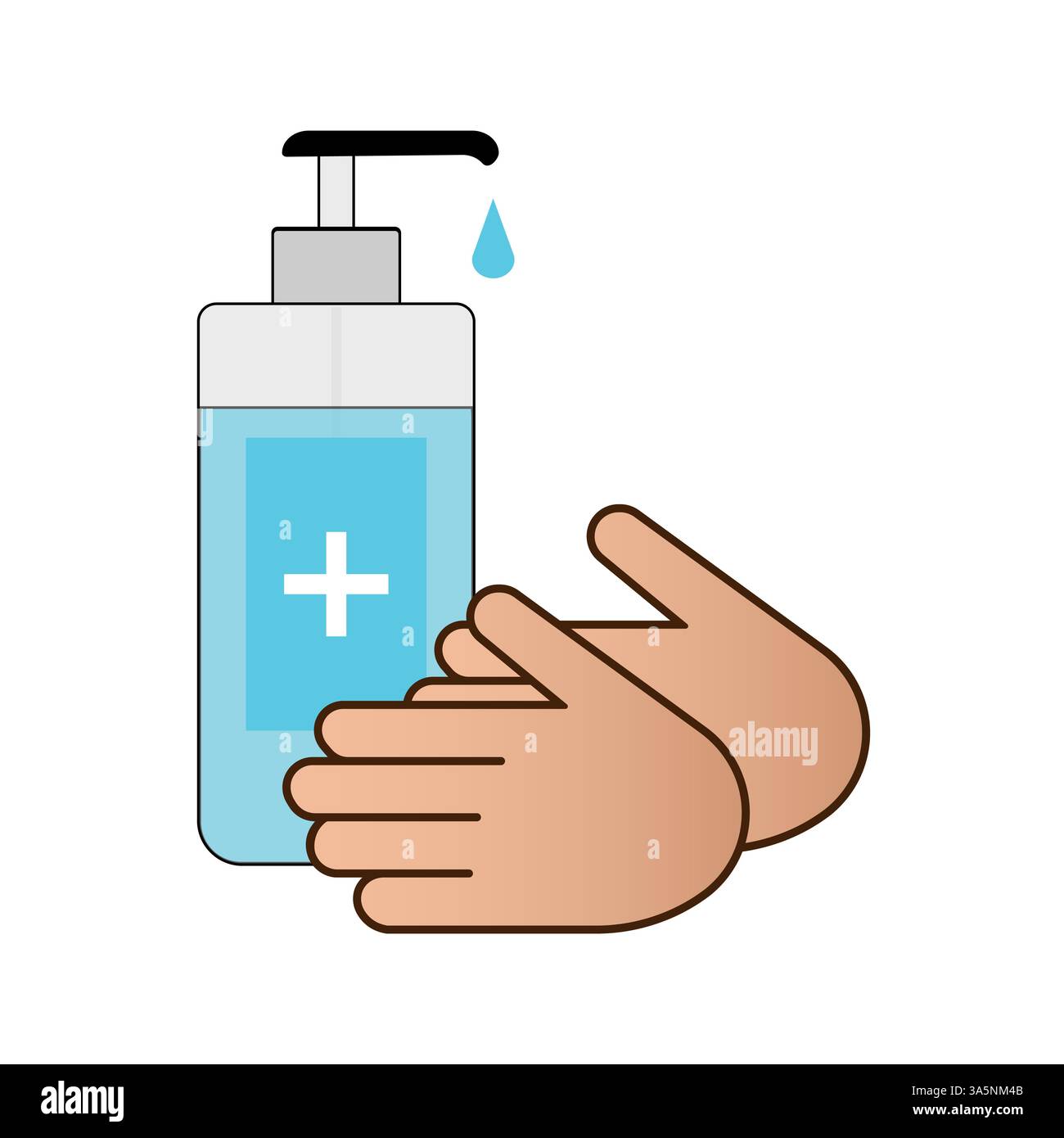 МоFlat icon with sanitizer for healthcare design. Flat icon. Vector ...
