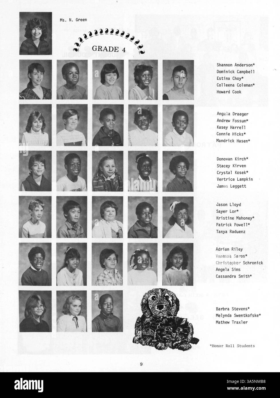 The 1986 holland elementary yearbook captures the events hi-res stock ...