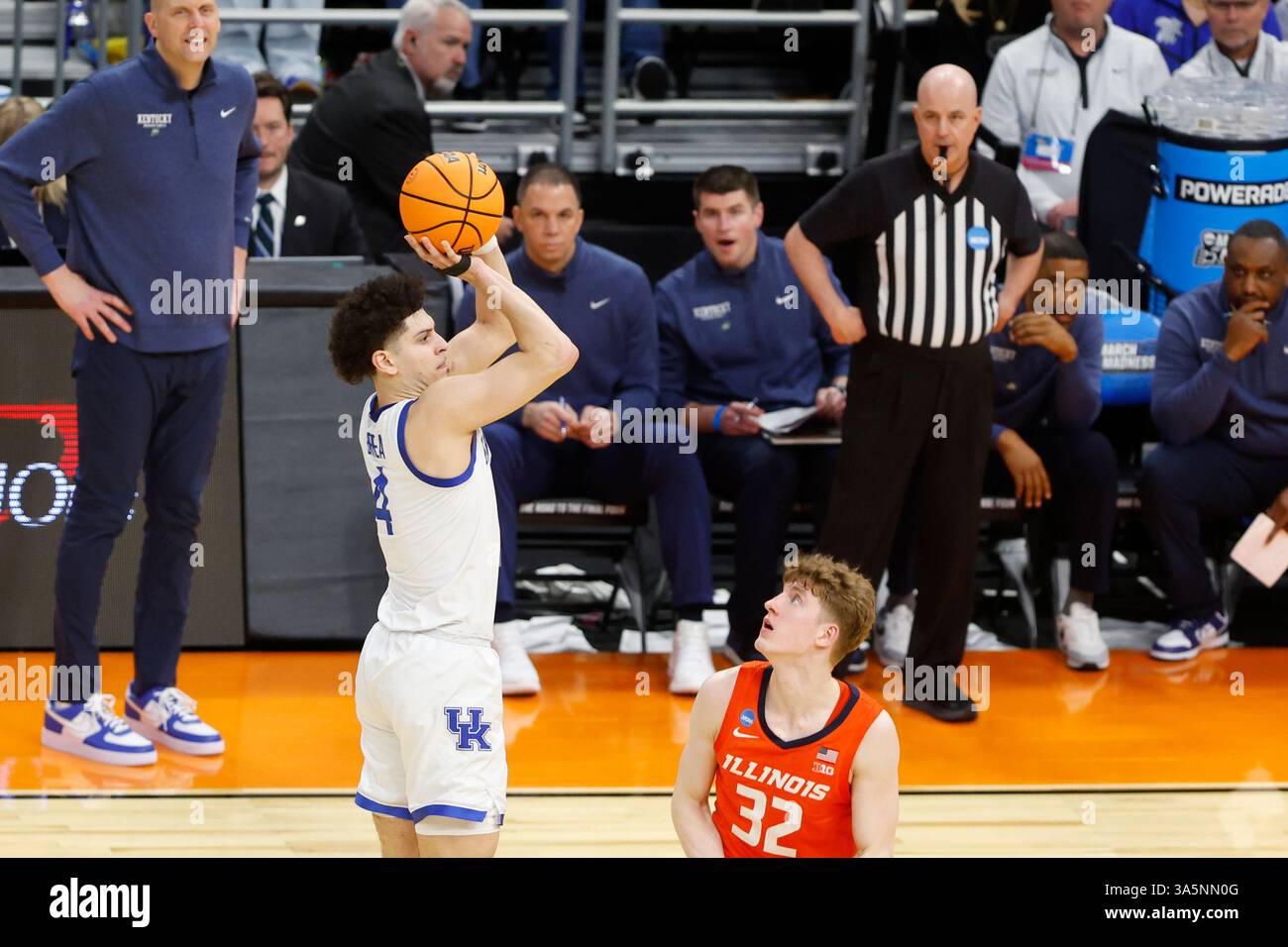 MILWAUKEE, WI - MARCH 23: Kentucky Wildcats guard Koby Brea (4) shoots during a NCAA Division I ...