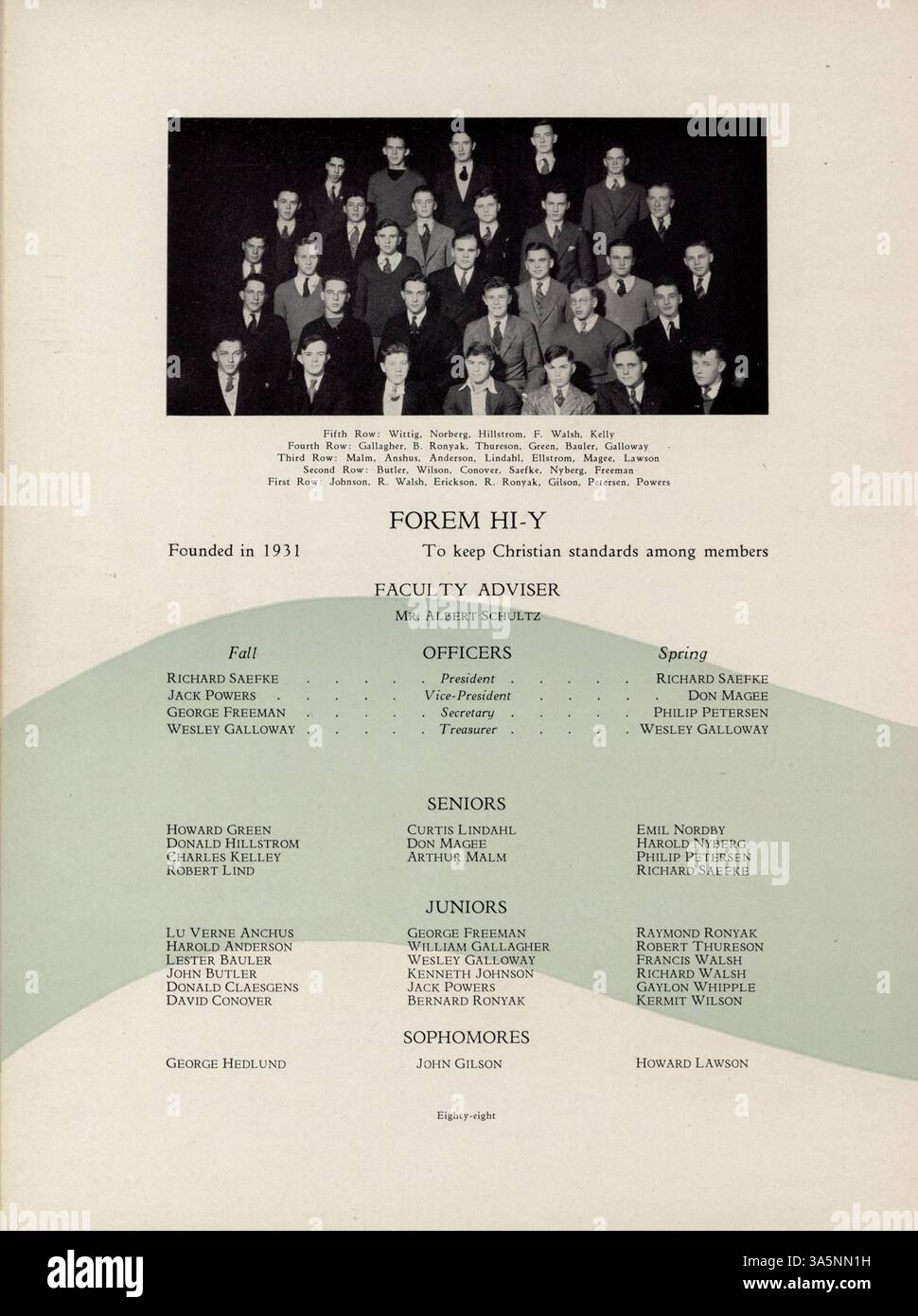 The 1933 polaris yearbook from north high documents student portraits hi-res stock photography ...