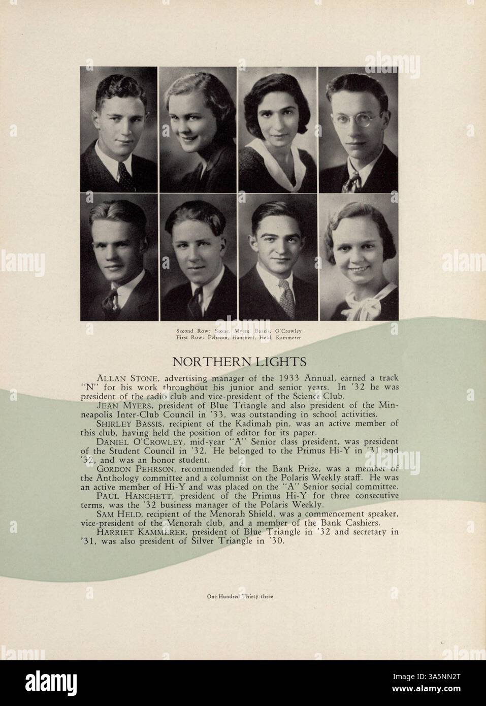 Provides a historical account of the 1932 1933 school year hi-res stock ...