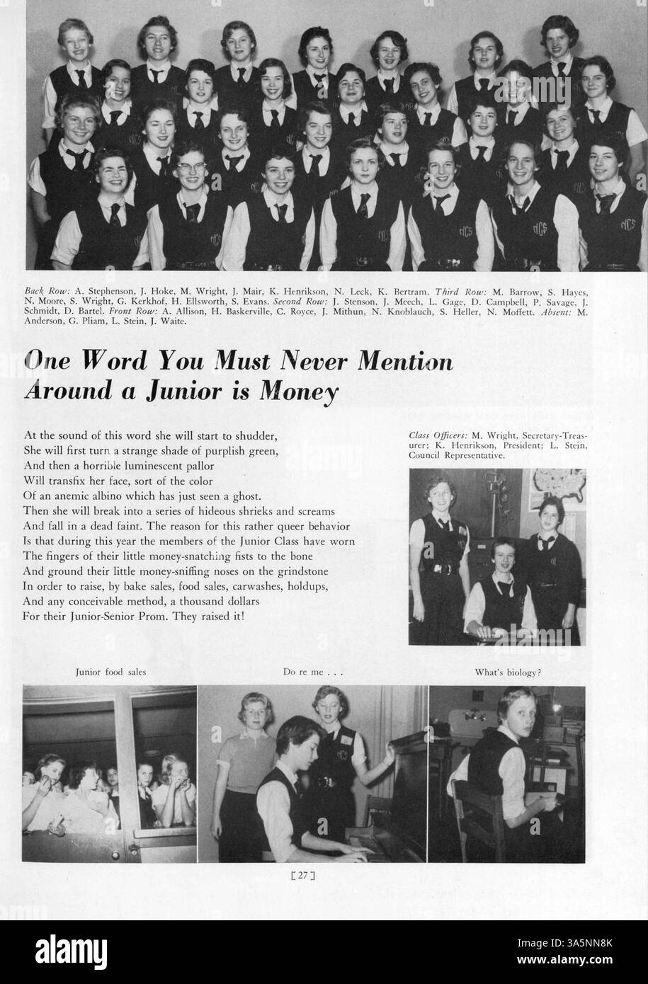 Yearbook for 1958 documents the 1957 1958 school year hi-res stock photography and images - Alamy