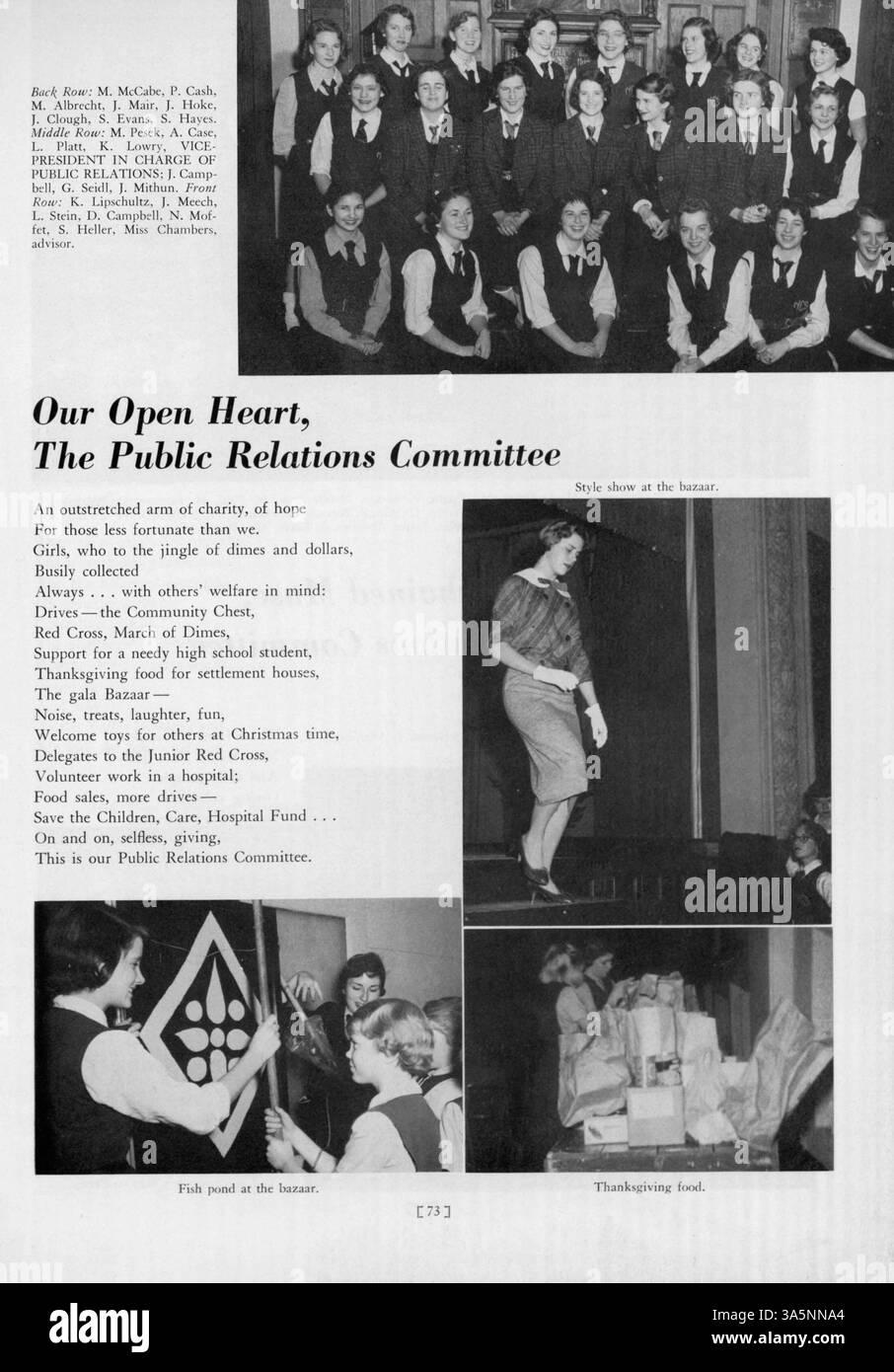 Documents key moments from the 1957 1958 school year hi-res stock ...