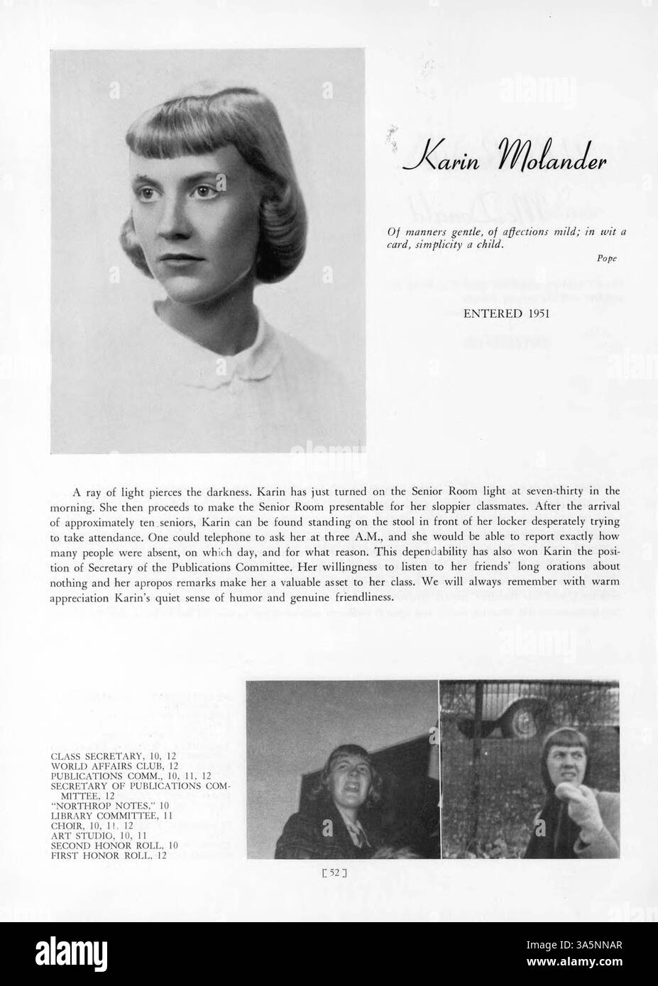 The 1958 edition of Northrop Collegiate's yearbook, Tatler, provides a ...