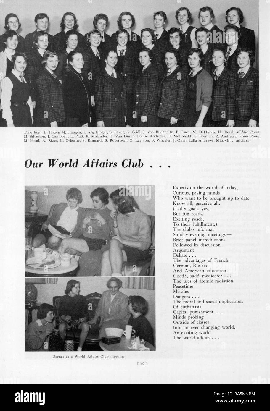 This yearbook, 'Tatler' from 1958, captures Northrop Collegiate's ...